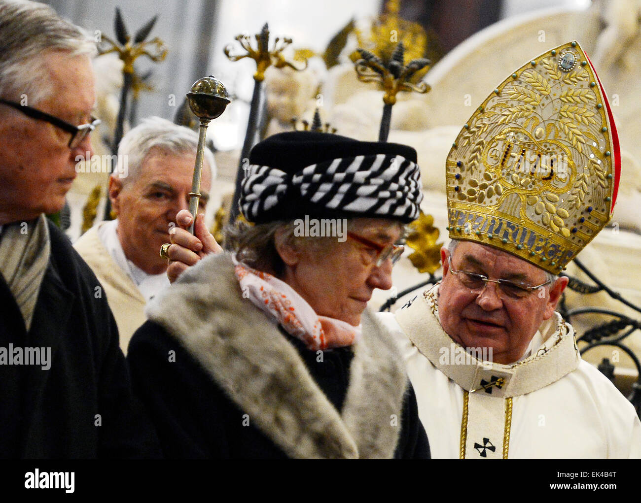 Cardinal Dominik Duka holds an Easter Mass in Saint Vitus cathedral in ...