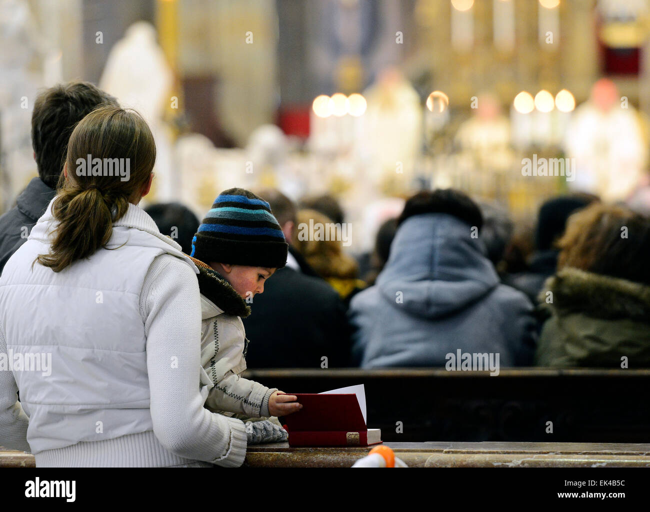 Cardinal Dominik Duka holds an Easter Mass in Saint Vitus cathedral in ...