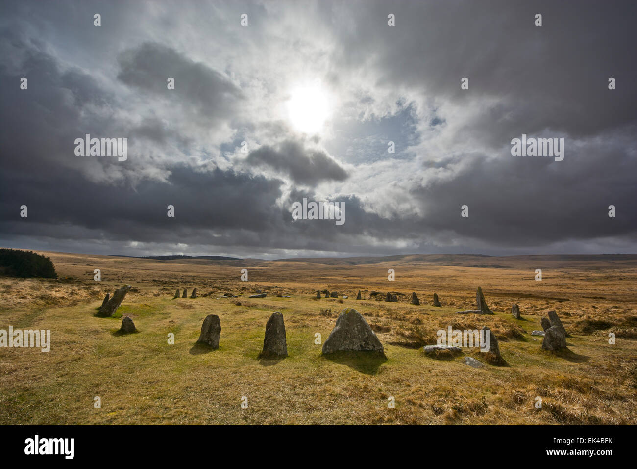 Scorhill stone circle Stock Photo - Alamy