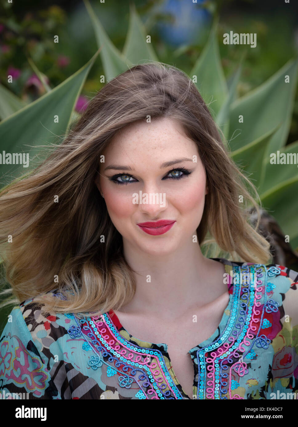 Italy, Sicily, beautiful girl portrait Stock Photo - Alamy