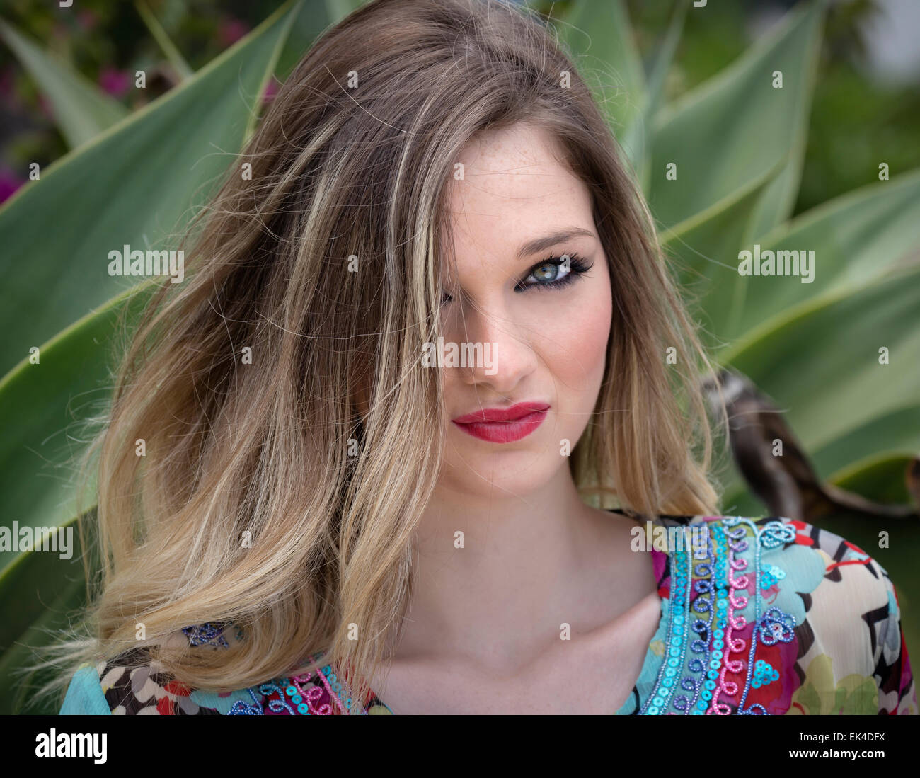 Italy, Sicily, beautiful girl portrait Stock Photo - Alamy