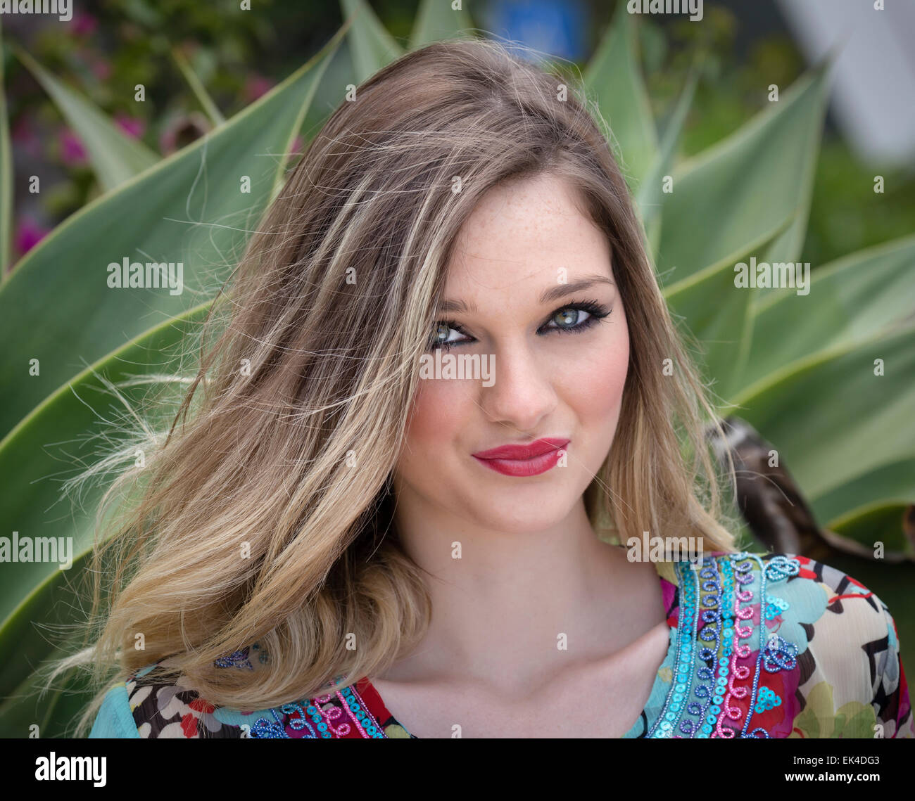 Italy, Sicily, beautiful girl portrait Stock Photo - Alamy