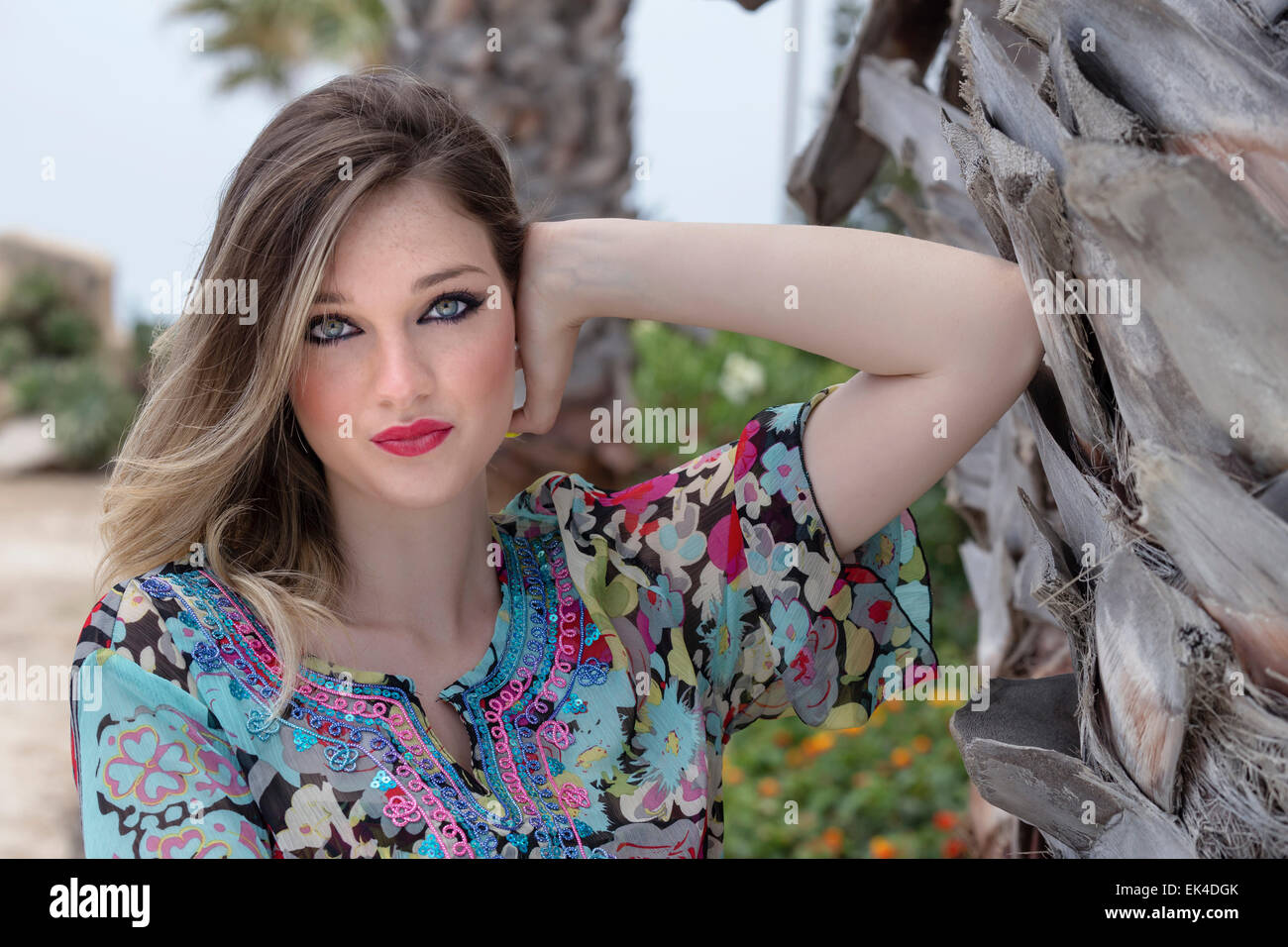 Italy, Sicily, beautiful girl portrait Stock Photo - Alamy