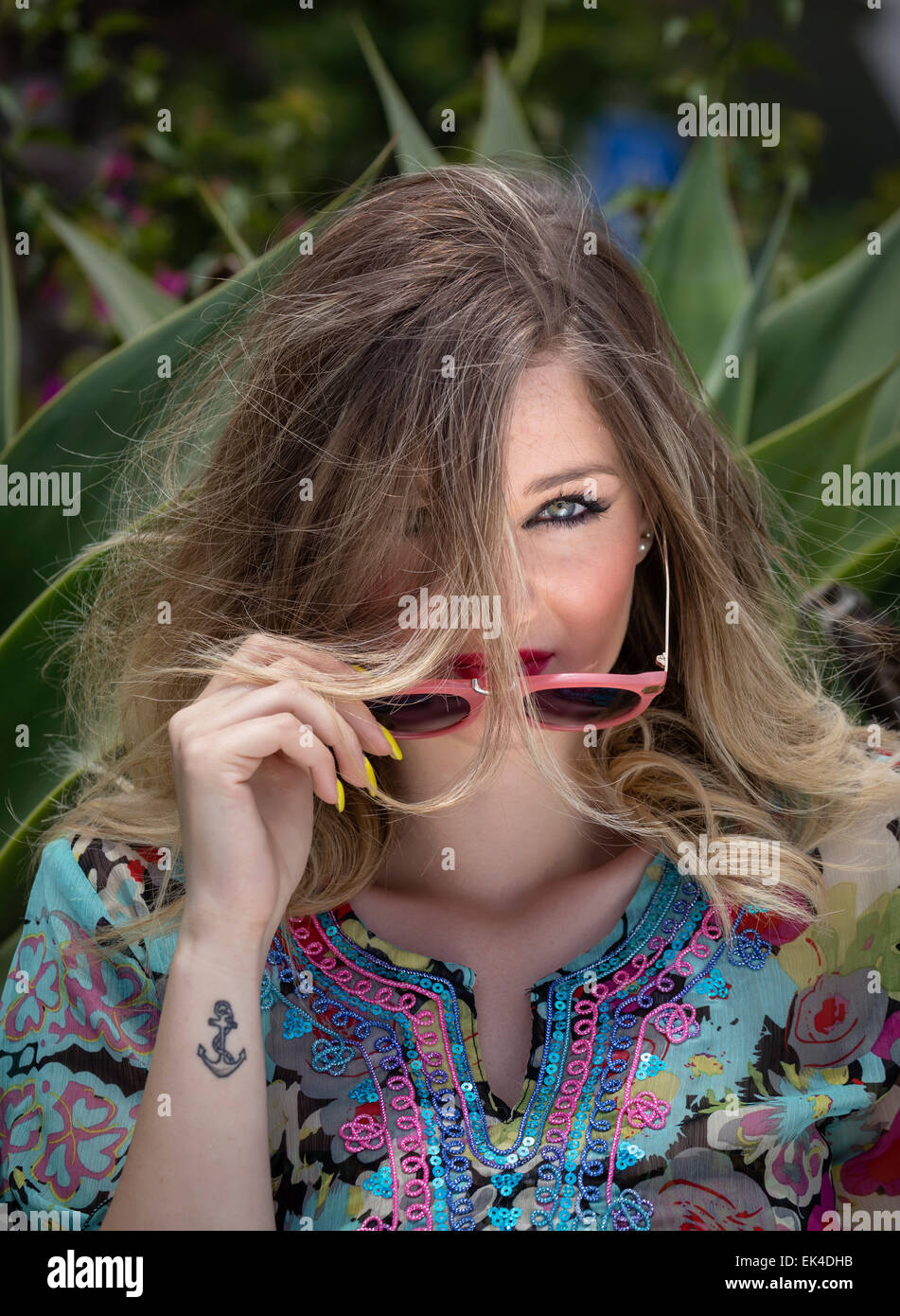 Italy, Sicily, beautiful girl portrait Stock Photo - Alamy