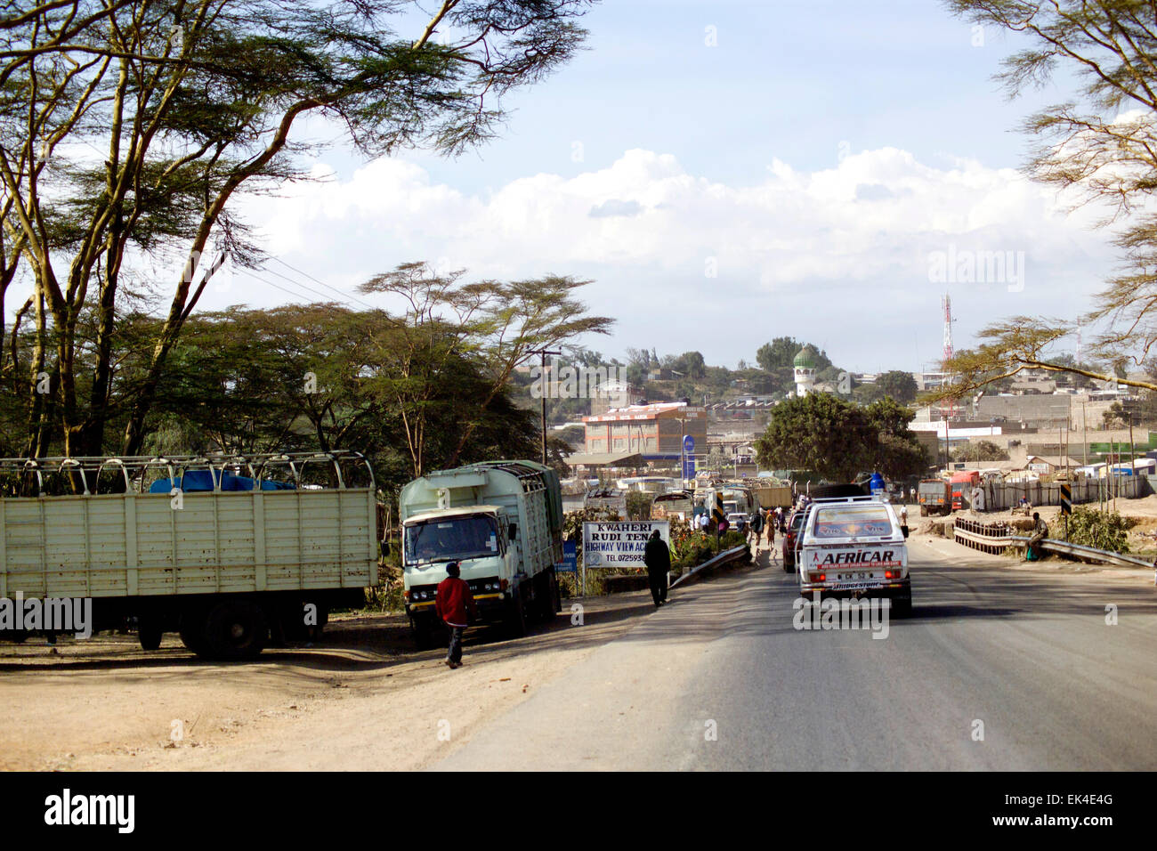 Entrance to the town Kwaheri in Kenya Stock Photo - Alamy