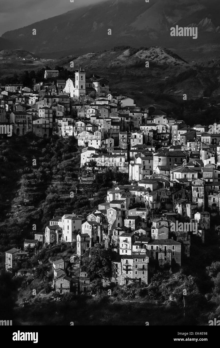 Old town calabria italy Black and White Stock Photos & Images - Alamy