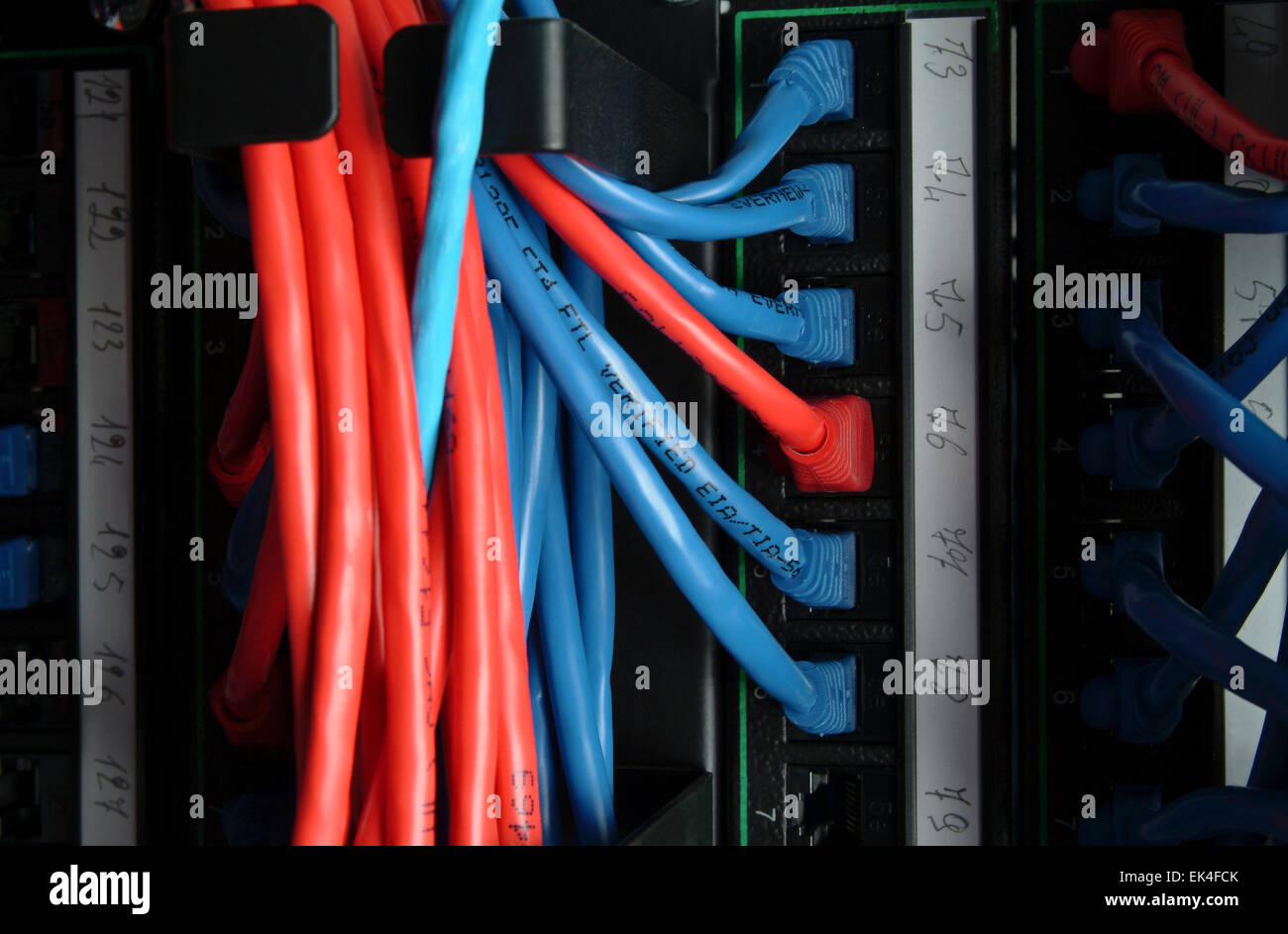 Computer wires, internet connections Stock Photo - Alamy