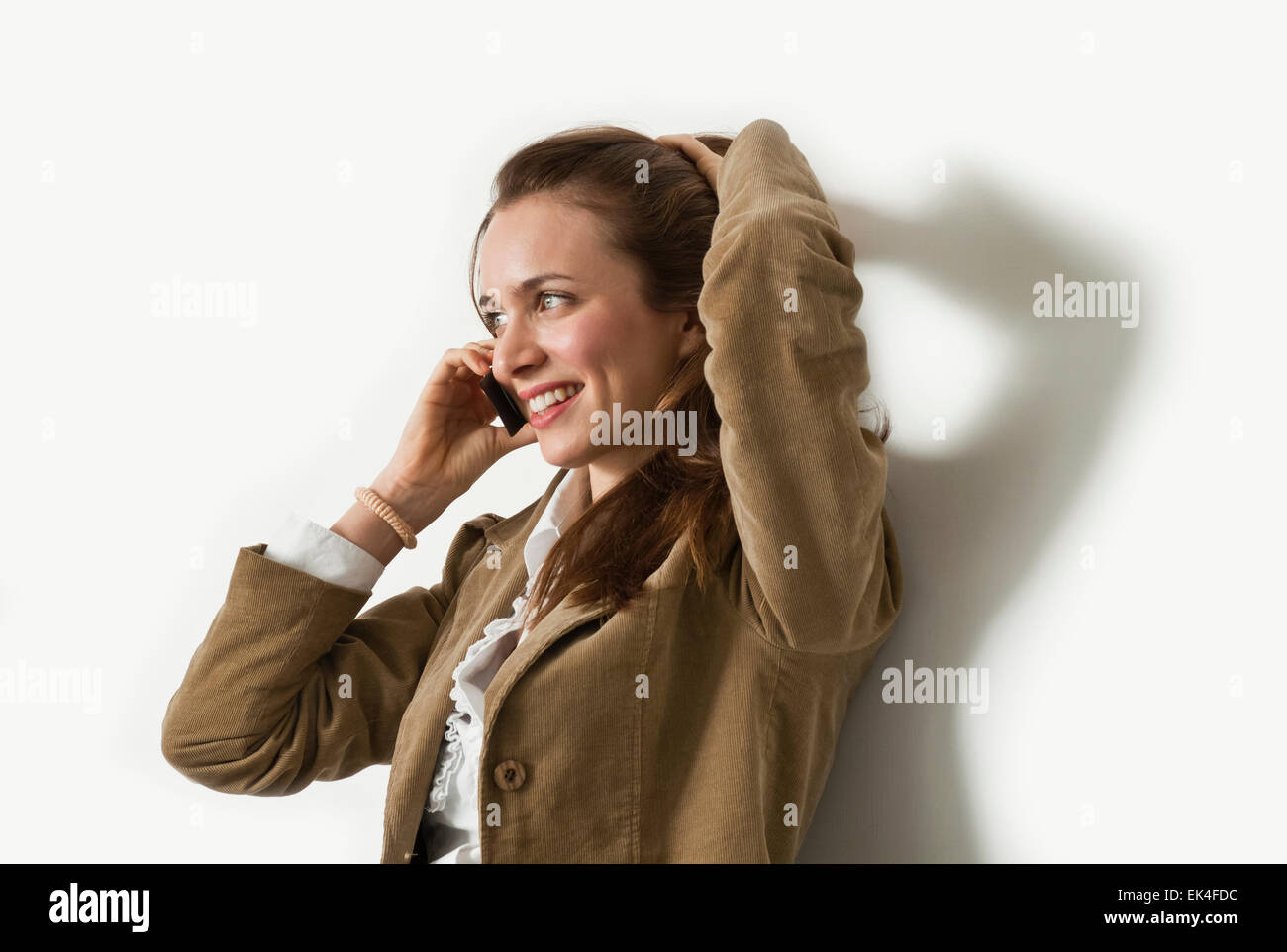 Italy, girl talking on the mobile phone Stock Photo - Alamy