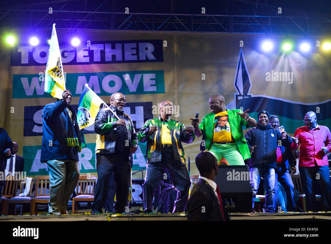 president of the anc jacob juma delivering the victory speech to all ...