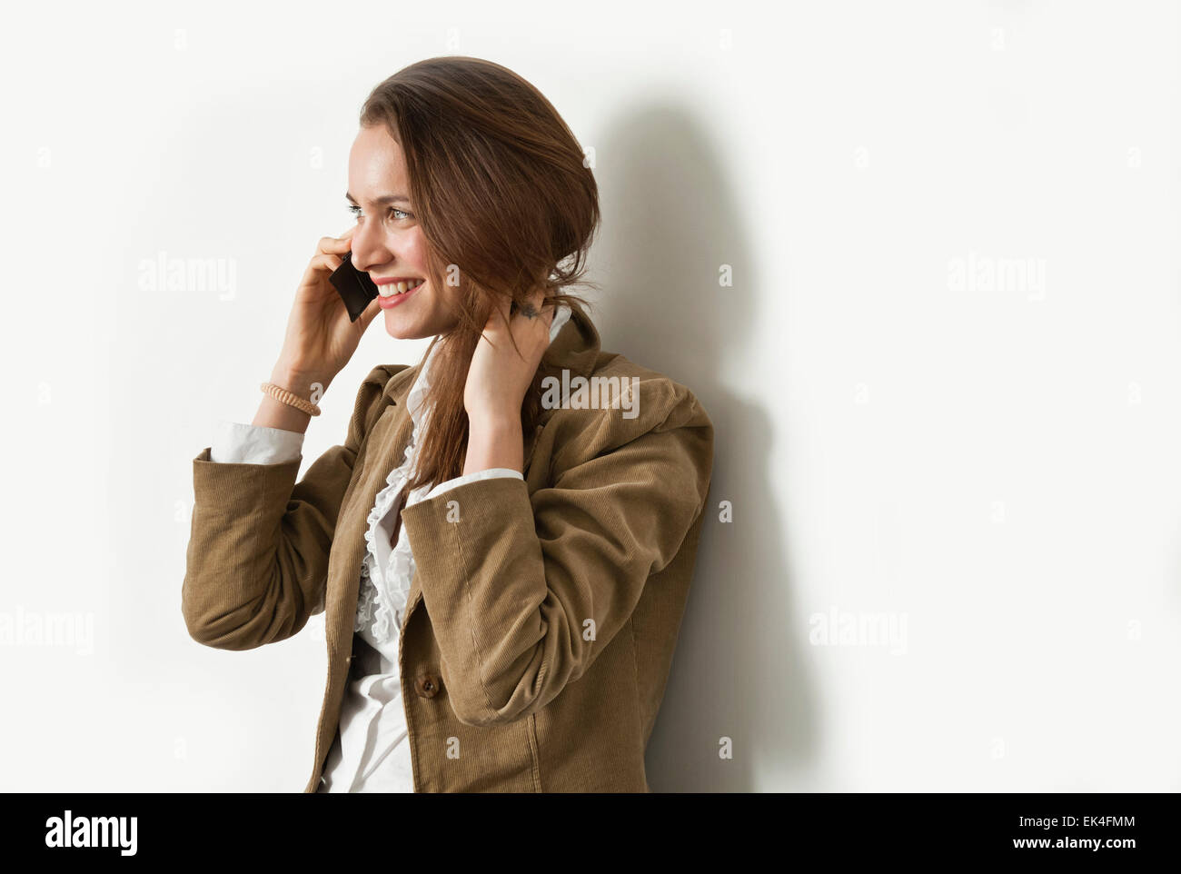 Italy, girl talking on the mobile phone Stock Photo - Alamy