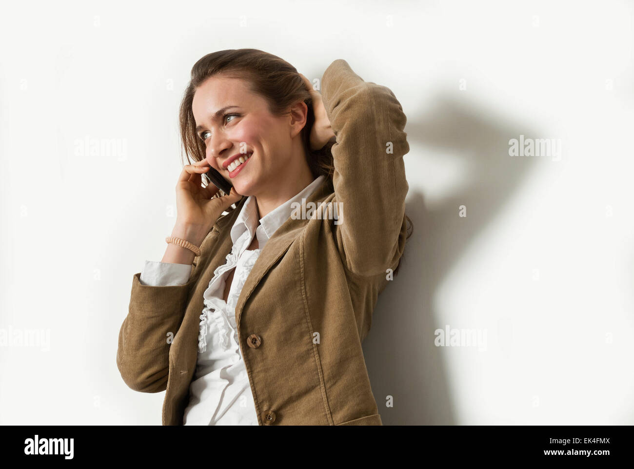 Italy, girl talking on the mobile phone Stock Photo - Alamy
