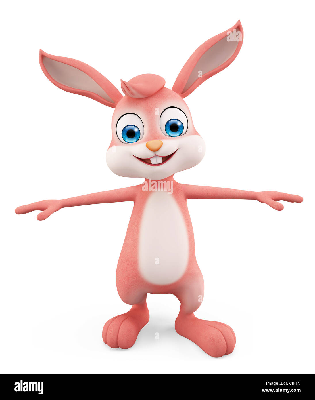 3d illustration of Easter Bunny with standing pose Stock Photo - Alamy