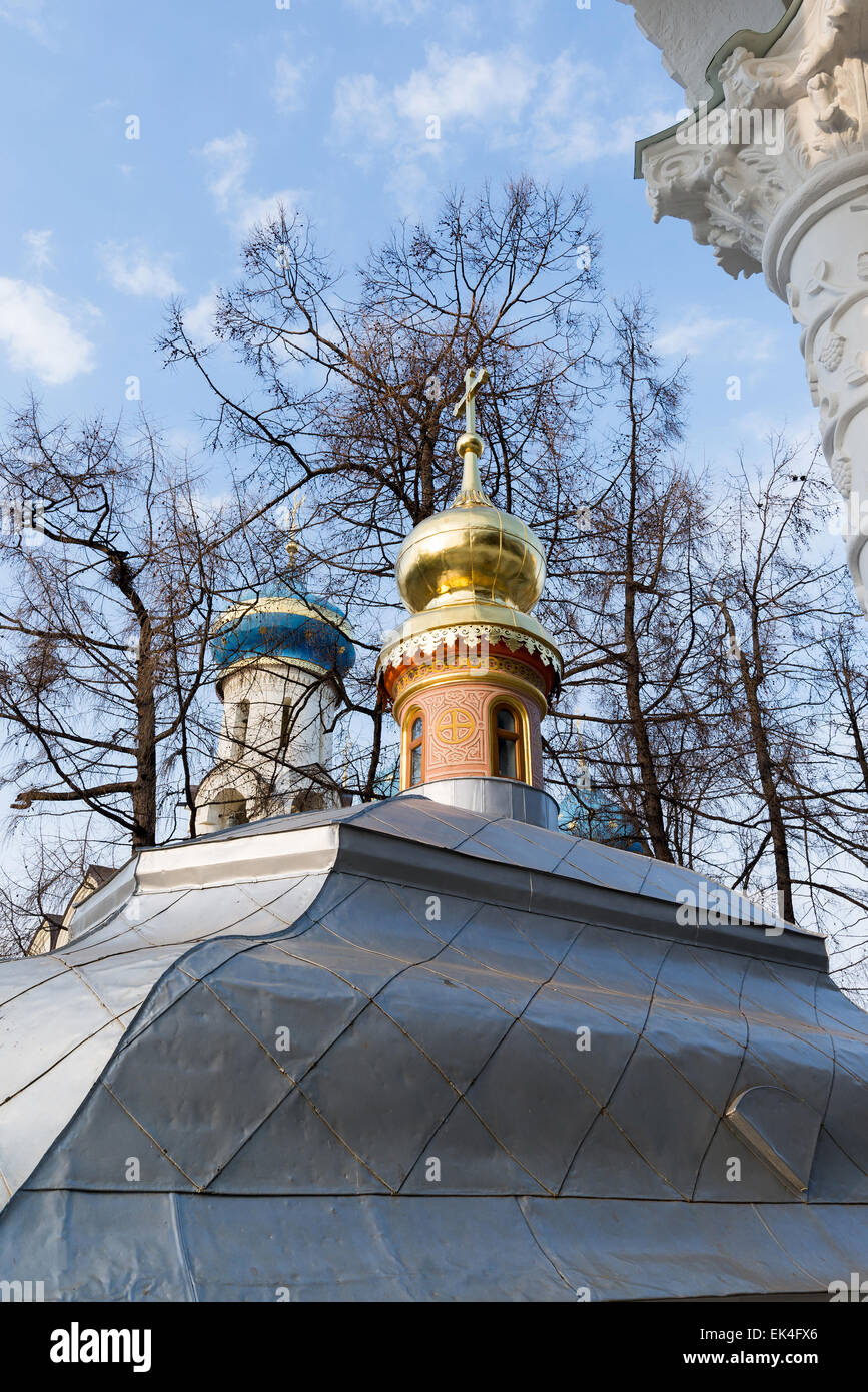 The great Trinity monastery in a Sergiyev Posad near Moscow. Golden ...