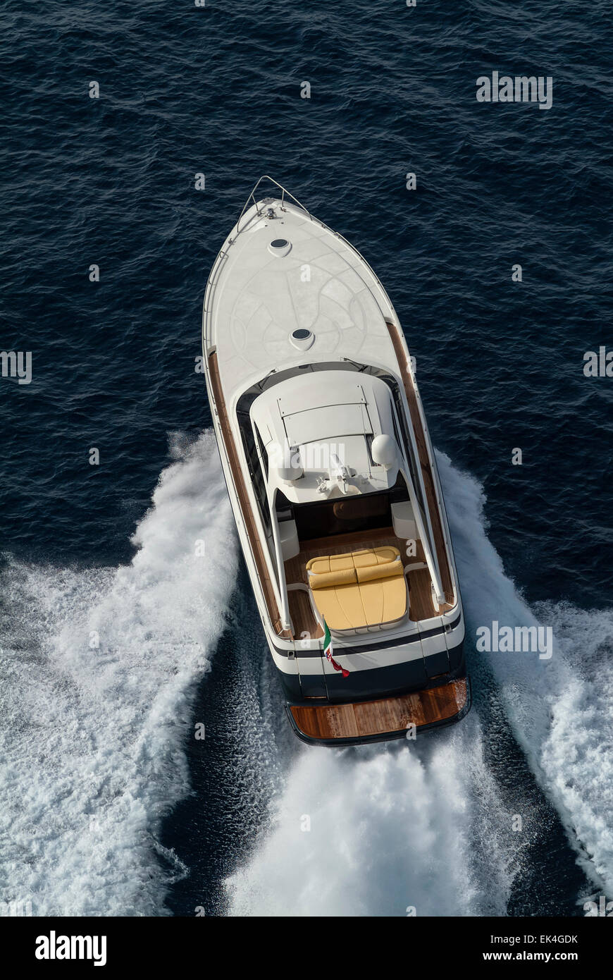 Italy, off the coast of Naples, Atlantica luxury yacht (boatyard ...