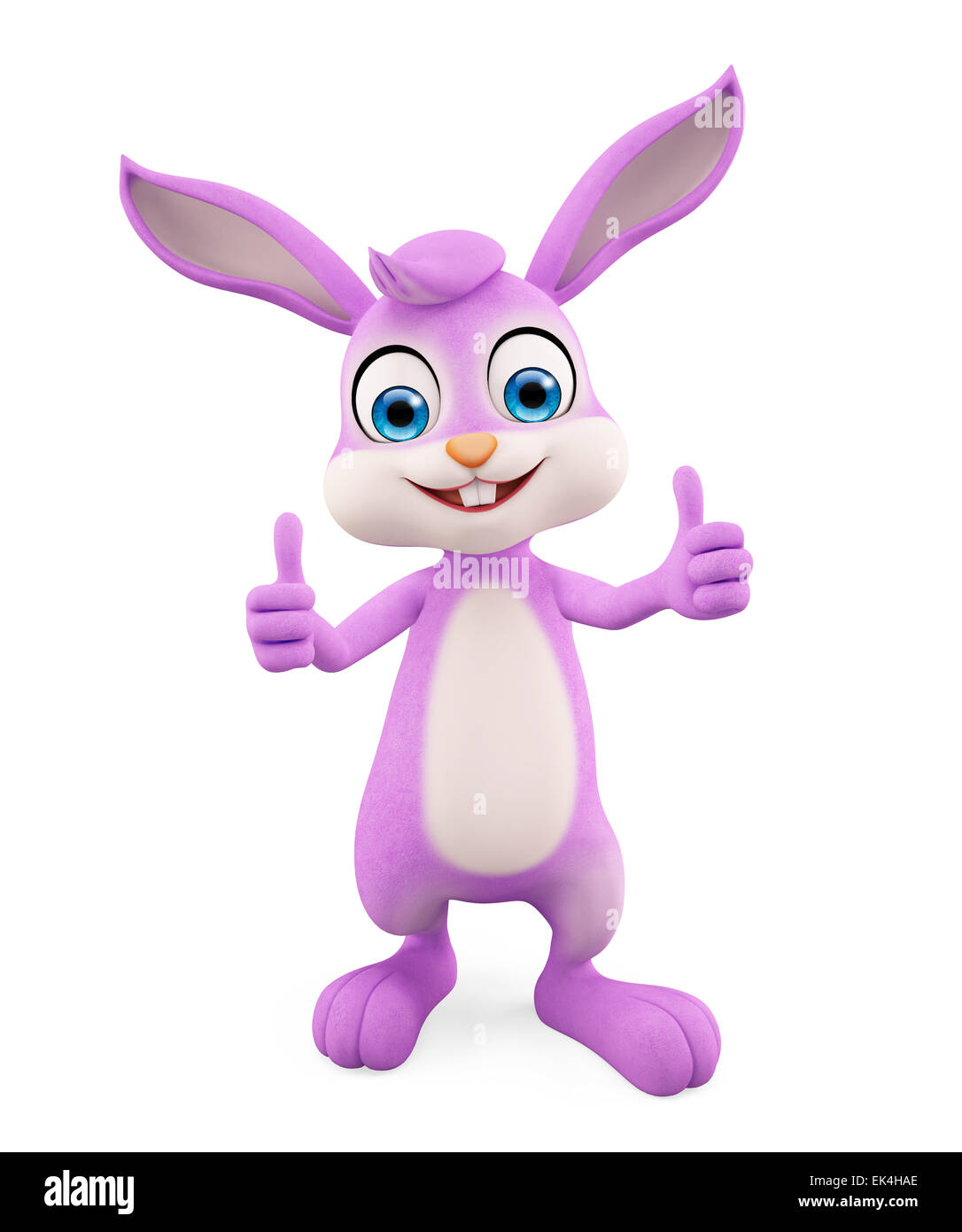3d illustration of Easter Bunny with thumbs up pose Stock Photo - Alamy
