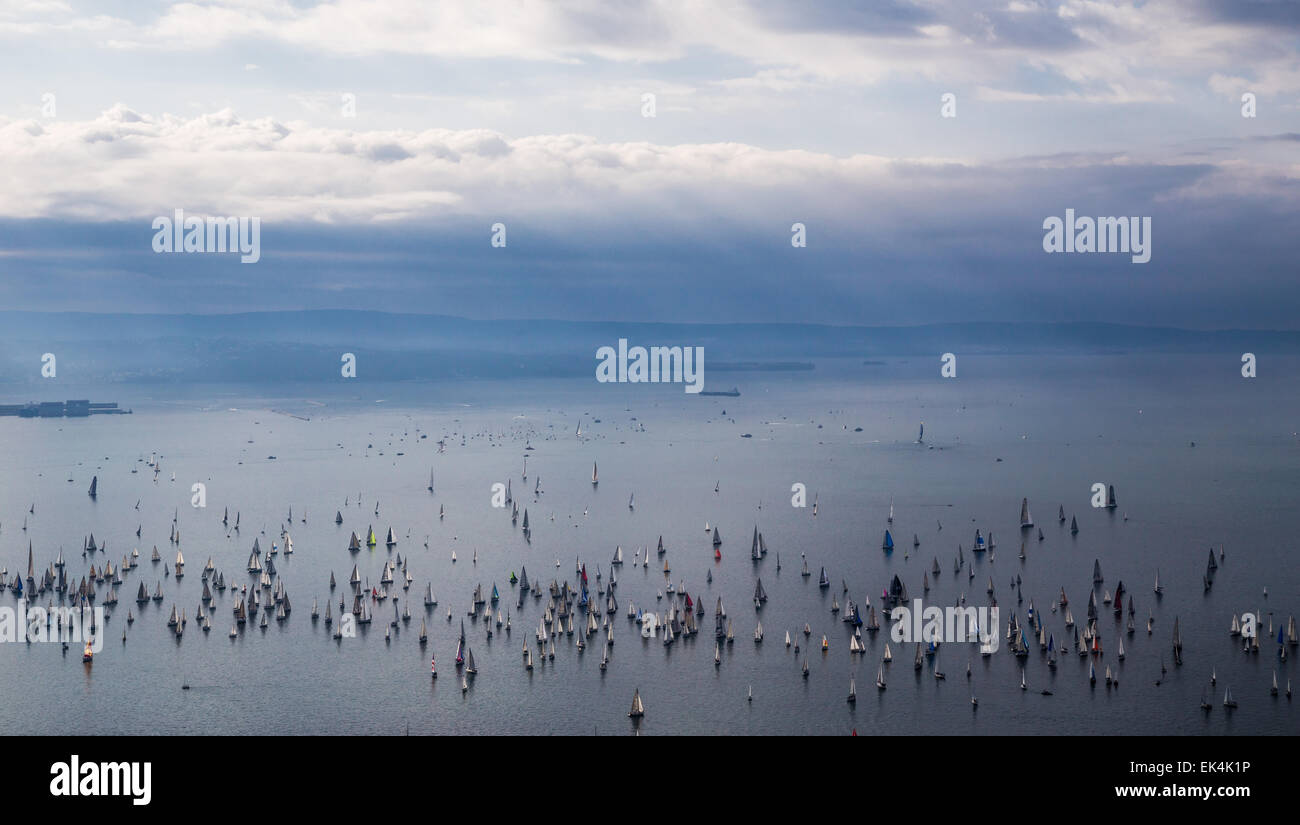one of the biggest regatta in the world: the Barcolana Stock Photo - Alamy