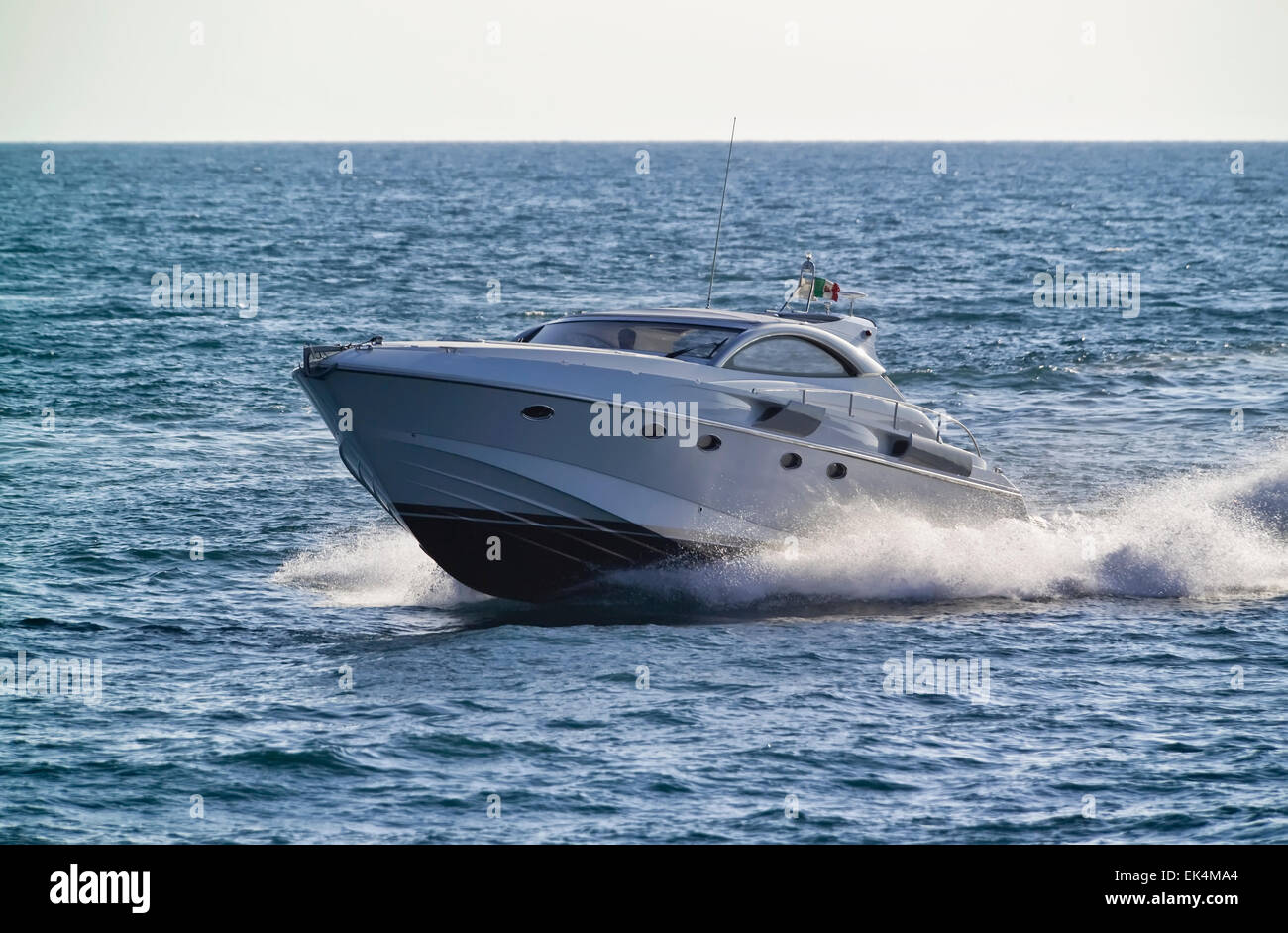 Italy, off the coast of Nettuno (Rome), luxury yacht Rizzardi 45 ...