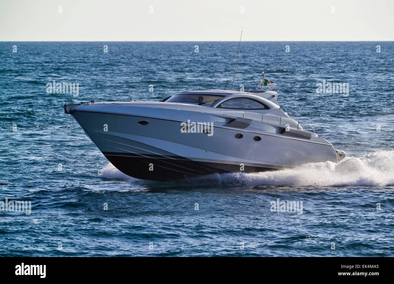 Italy, off the coast of Nettuno (Rome), luxury yacht Rizzardi 45 ...