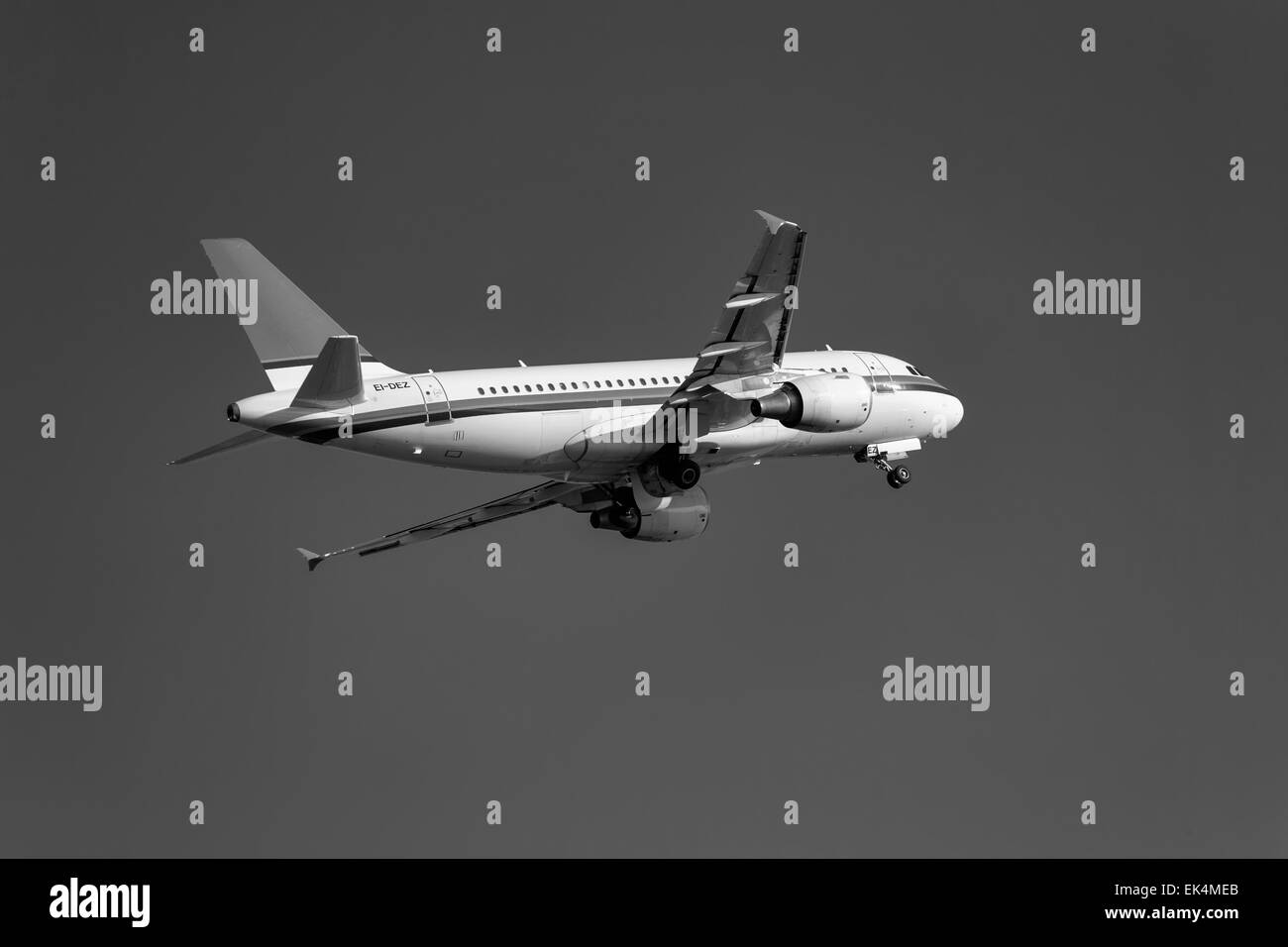 Italy, Tuscany, Florence International Airport, airplane take-off Stock ...
