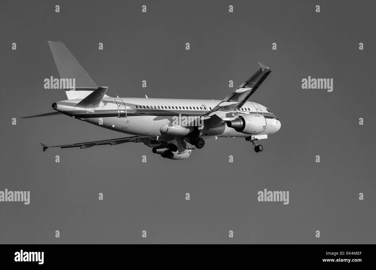 Italy, Tuscany, Florence International Airport, airplane take-off Stock ...