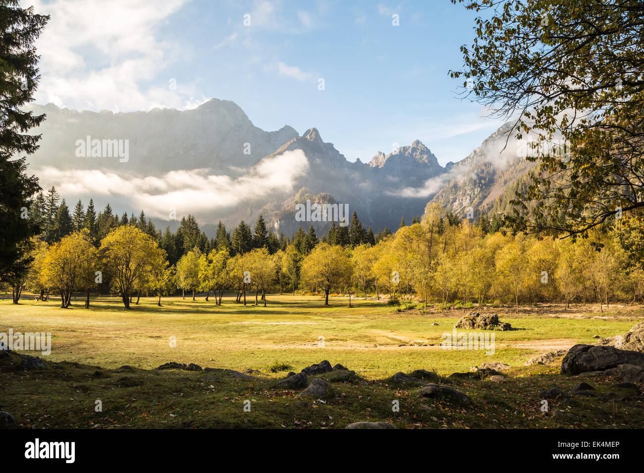 Fall is coming in the italian alps Stock Photo - Alamy