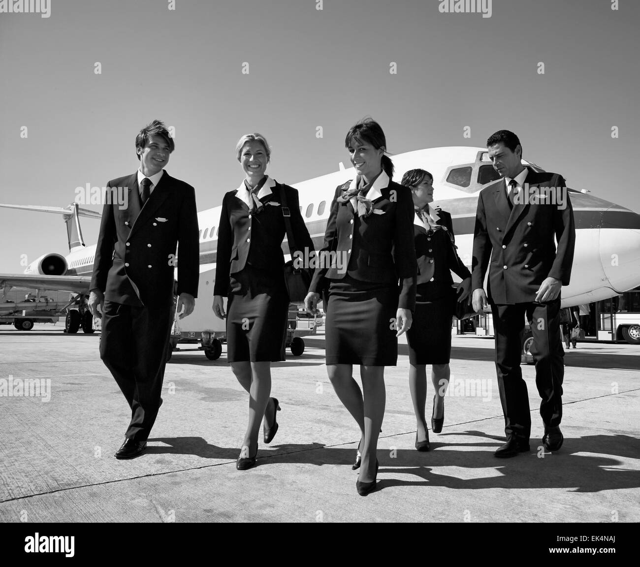 Male flight attendant Black and White Stock Photos & Images - Alamy