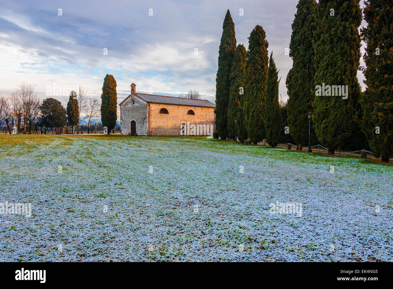 Italy Veneto Sacello di San Pietro Castello di Godego Stock Photo - Alamy