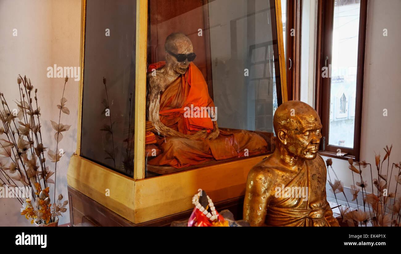 Thailand, Koh Samui, Kunaram Temple (Wat Kunaram), the body of ...
