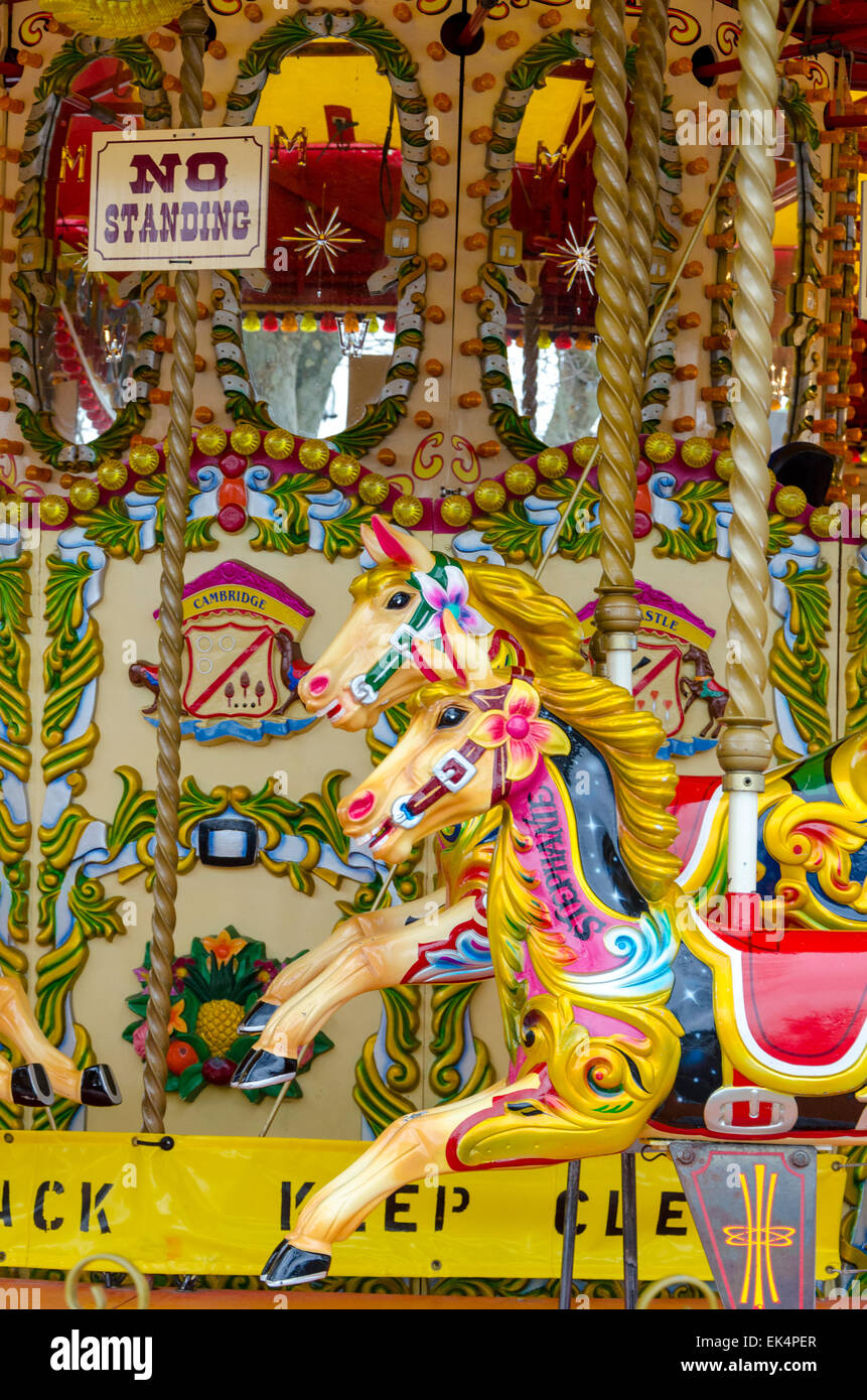 Horses on a carousel Stock Photo - Alamy