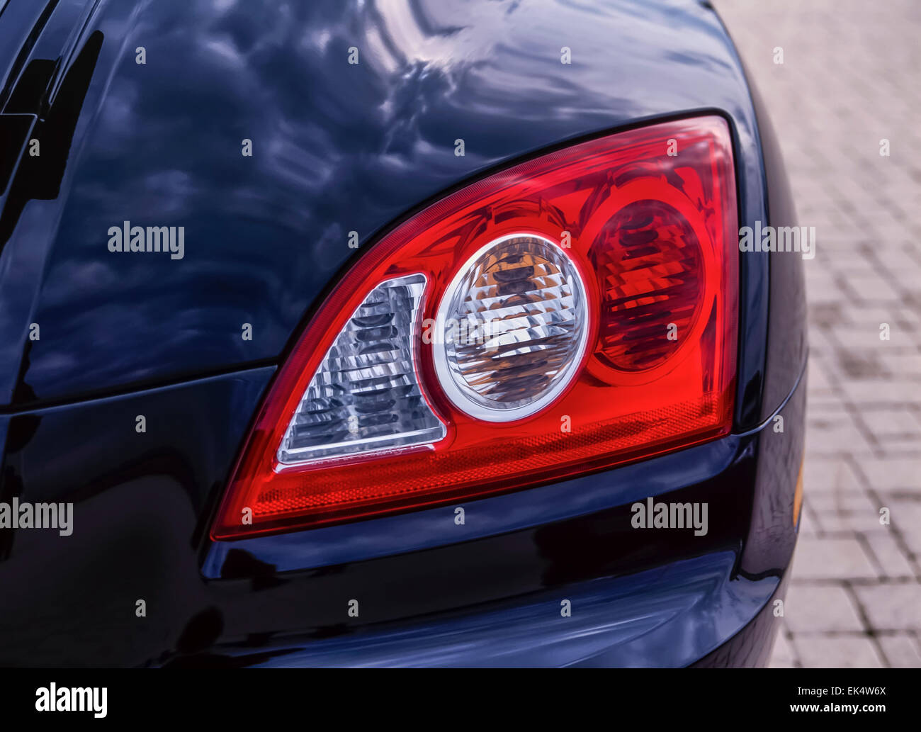 Rear lights of a sport car Stock Photo - Alamy
