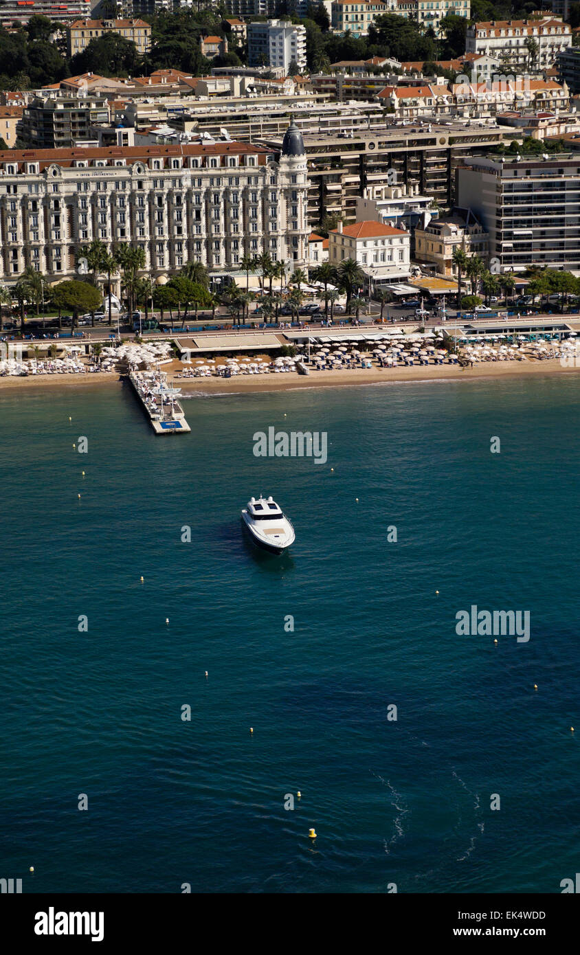 France, Cannes, aerial view of the city and the coastline Stock Photo ...
