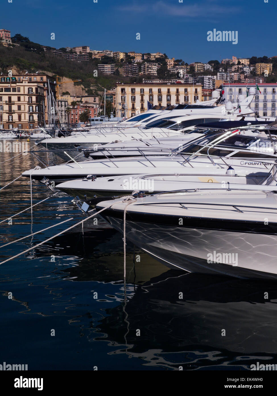 Italy, Naples, Marina, luxury yachts Stock Photo - Alamy