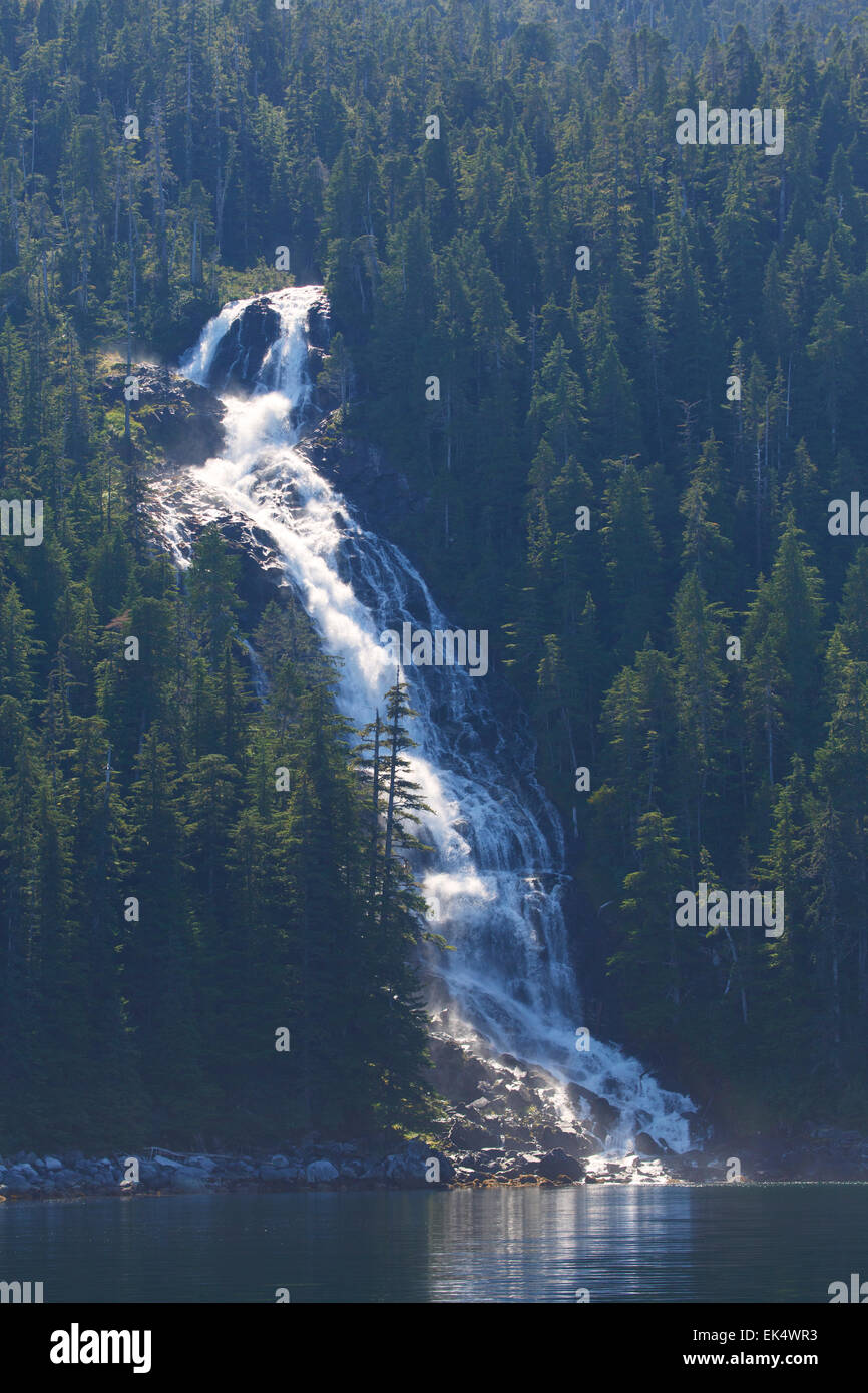 Waterfall, Baranof Island, Tongass National Forest, Alaska Stock Photo ...