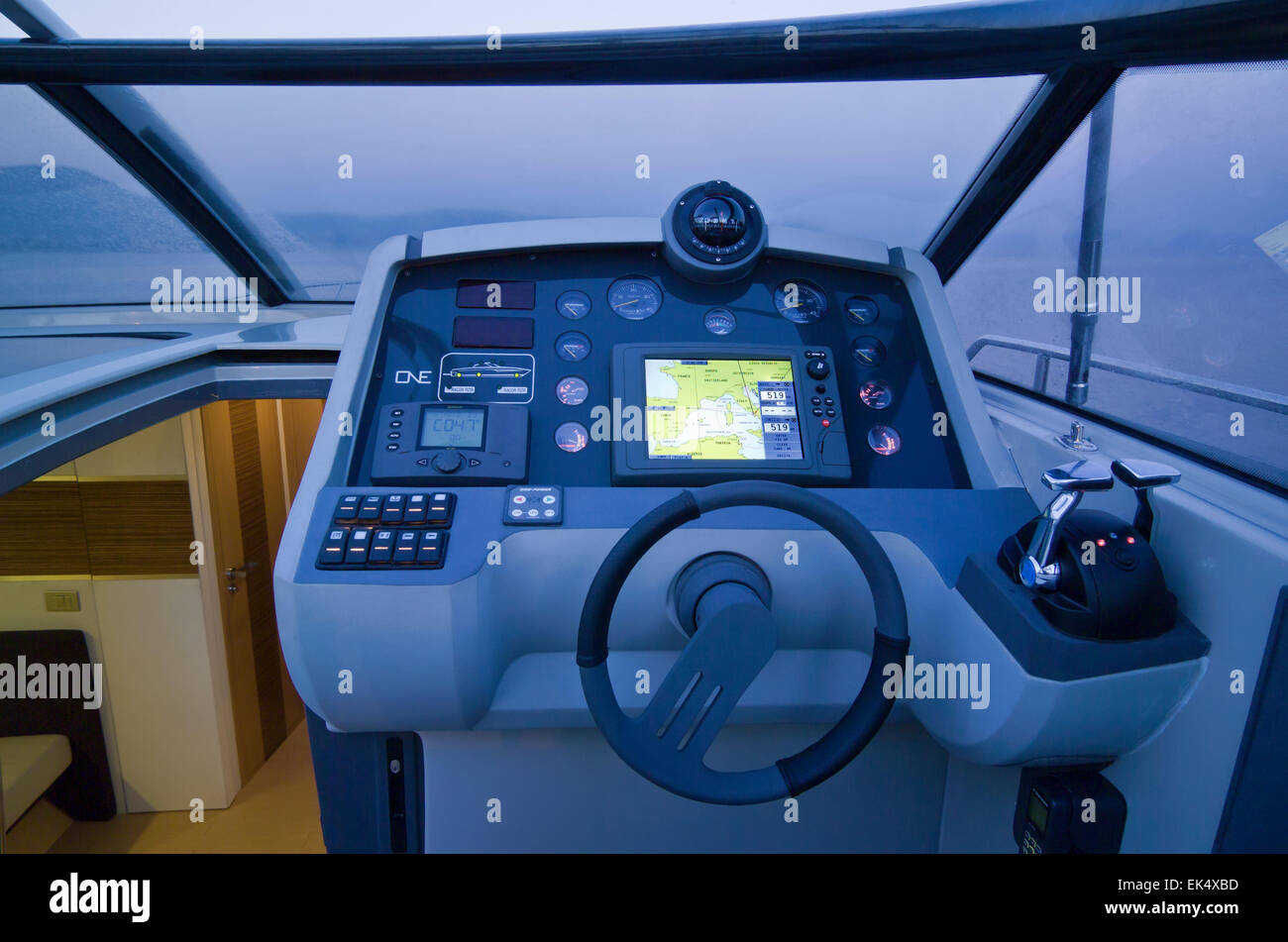Italy, Baia (Naples), One luxury yacht (boatyard: Cantieri di Baia ...