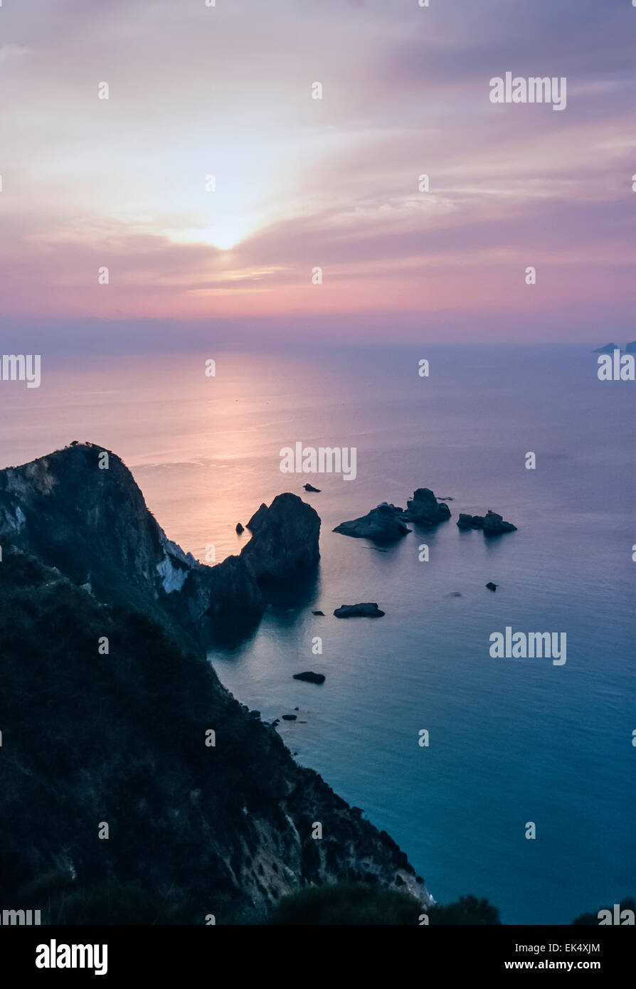 Italy, Ponza Island, panoramic view of the rocky coast - FILM SCAN ...