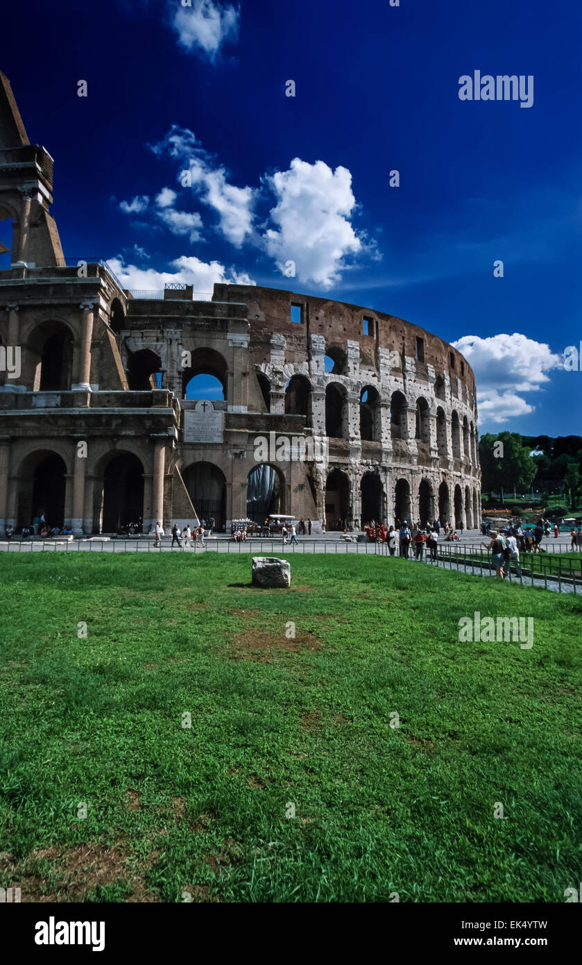 Italy, Lazio, Rome, view of the Roman Colosseum (Flavian Amphitheatre ...