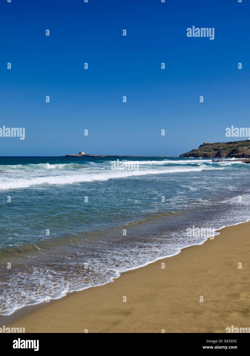 Italy, Sicily, Ionian sea, Portopalo di Capo Passero, view of Capo ...