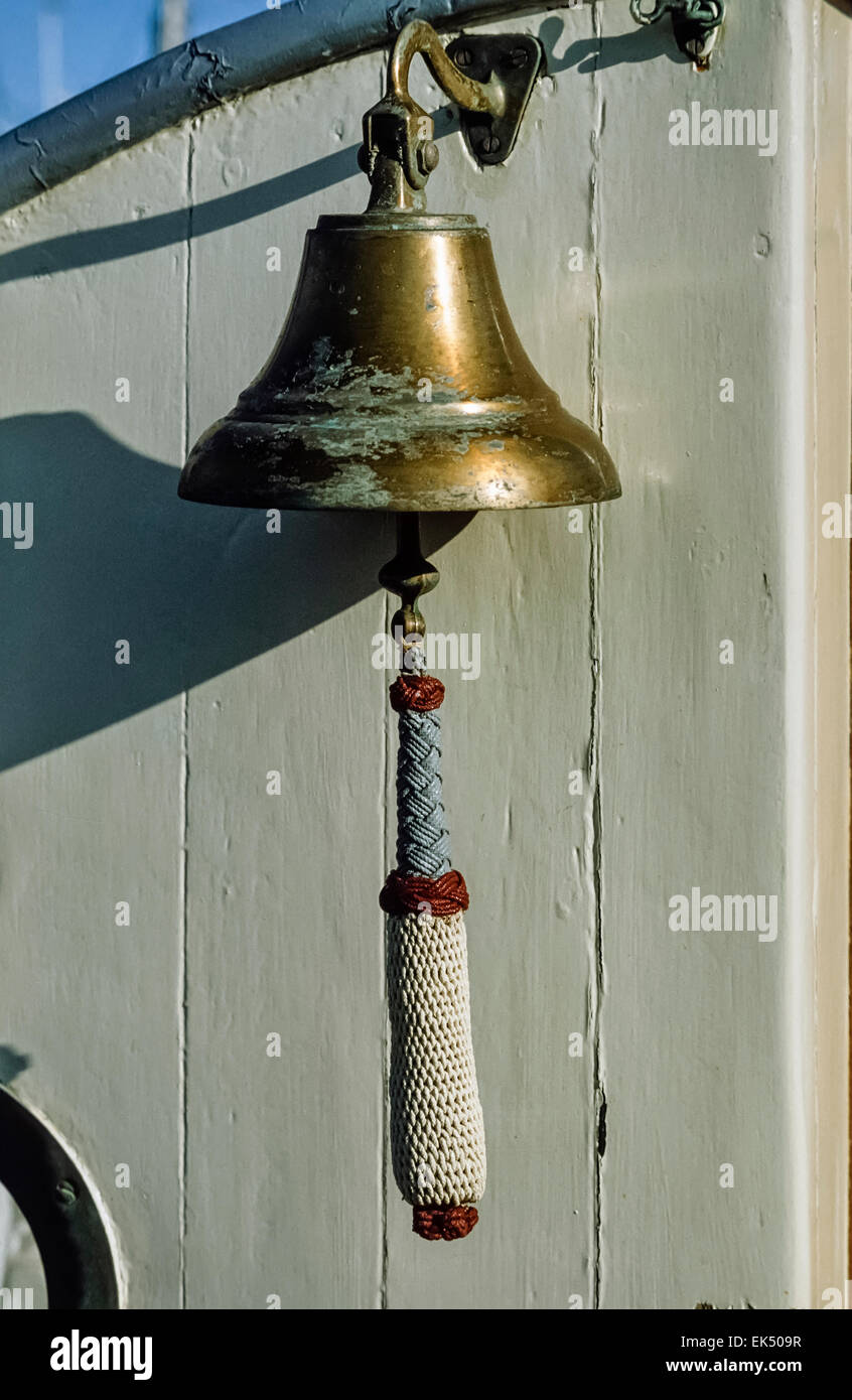 Italy, Mediterranean Sea, Sardinia, Emerald Coast, original brass bell ...