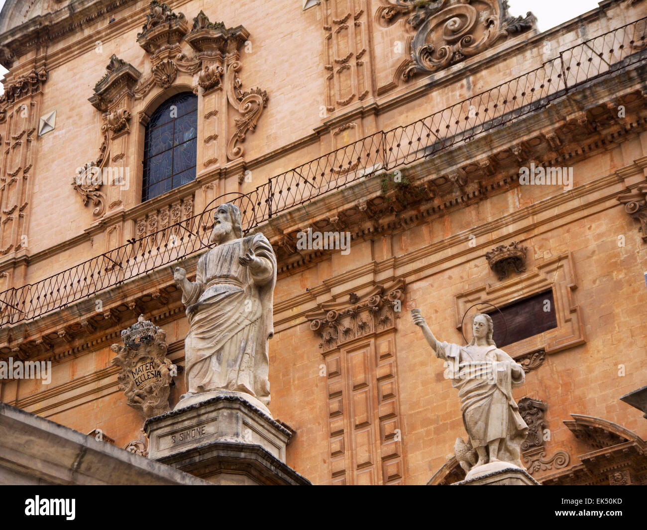 Italy, Sicily, Modica (Ragusa Province), St. Peter's Cathedral, baroque ...