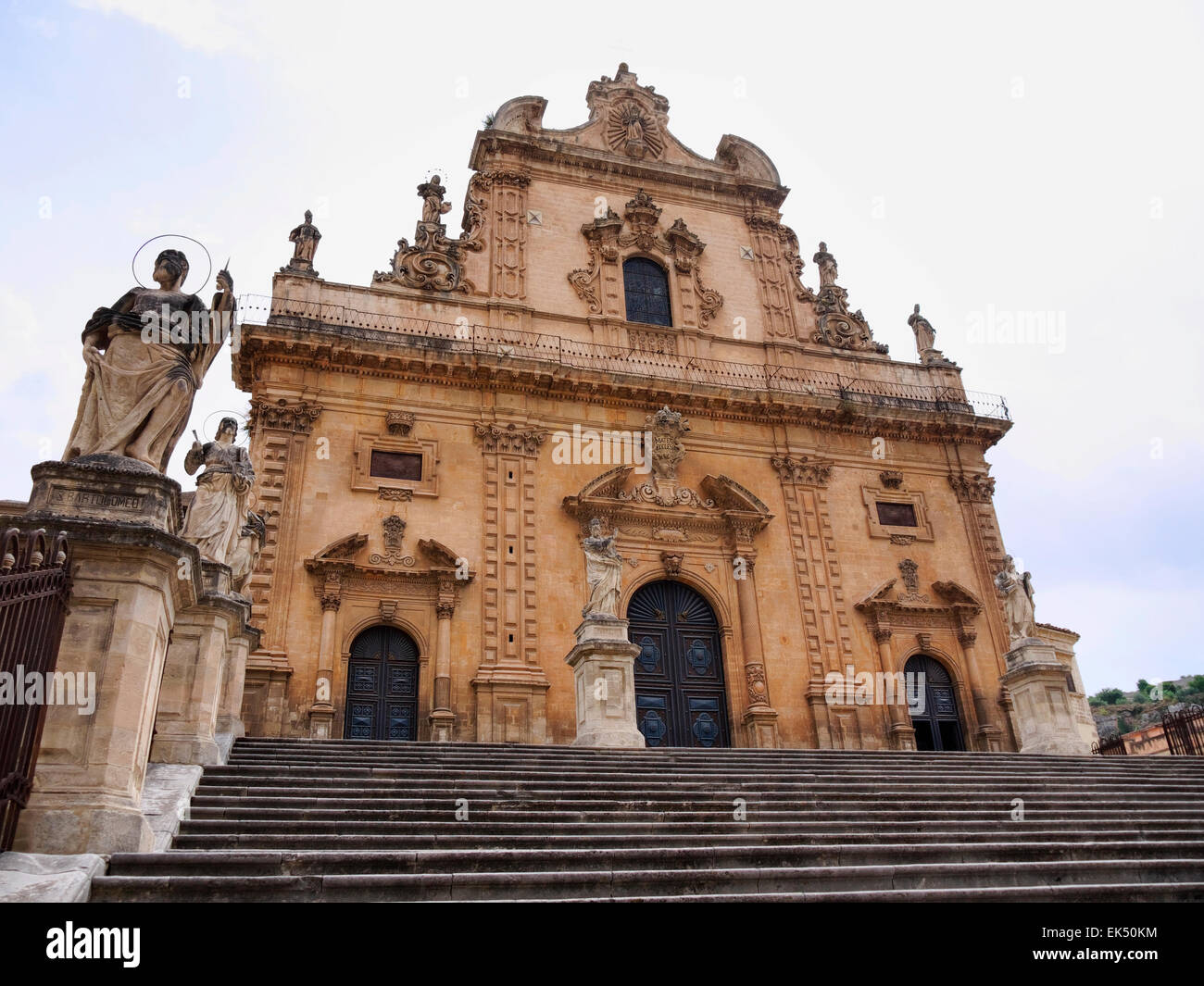 Italy, Sicily, Modica (Ragusa Province), St. Peter's Cathedral, baroque ...