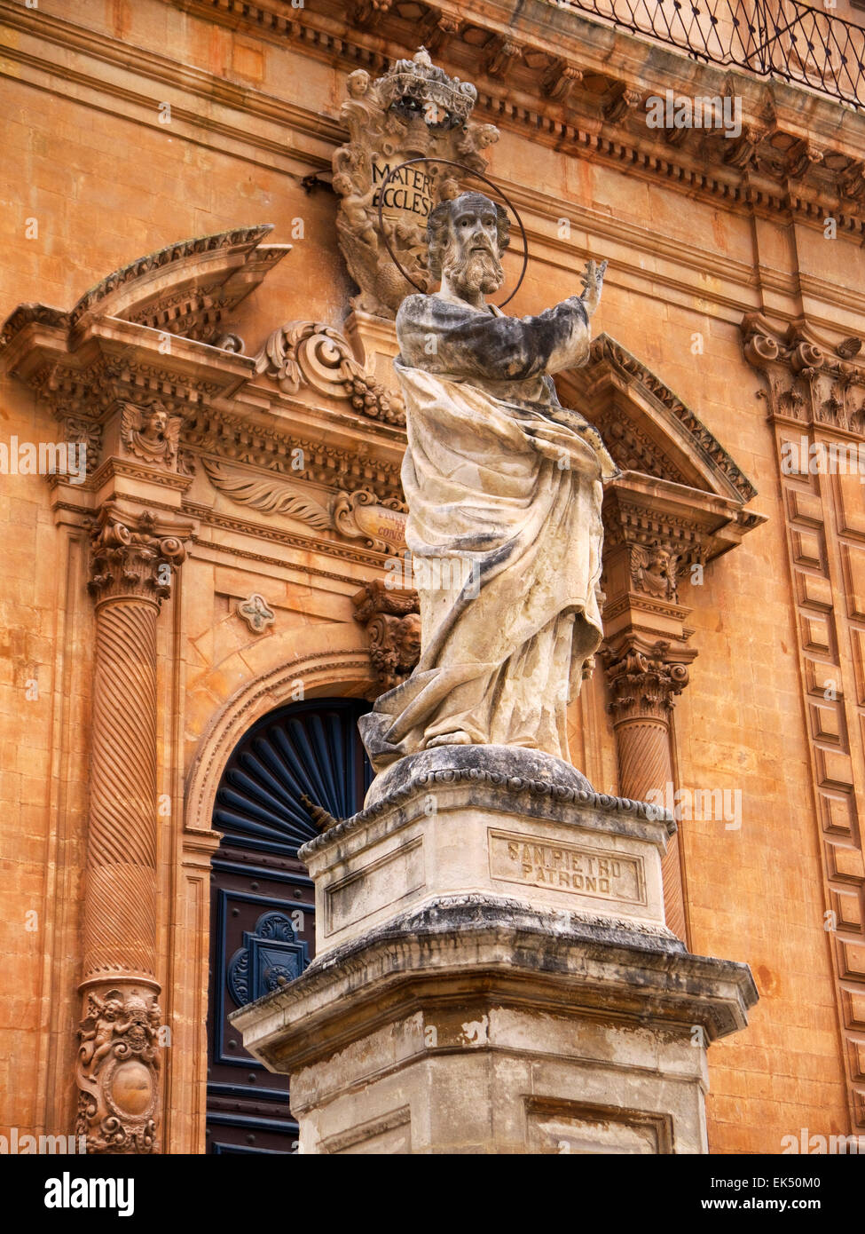 Italy, Sicily, Modica (Ragusa Province), St. Peter's Cathedral, baroque ...