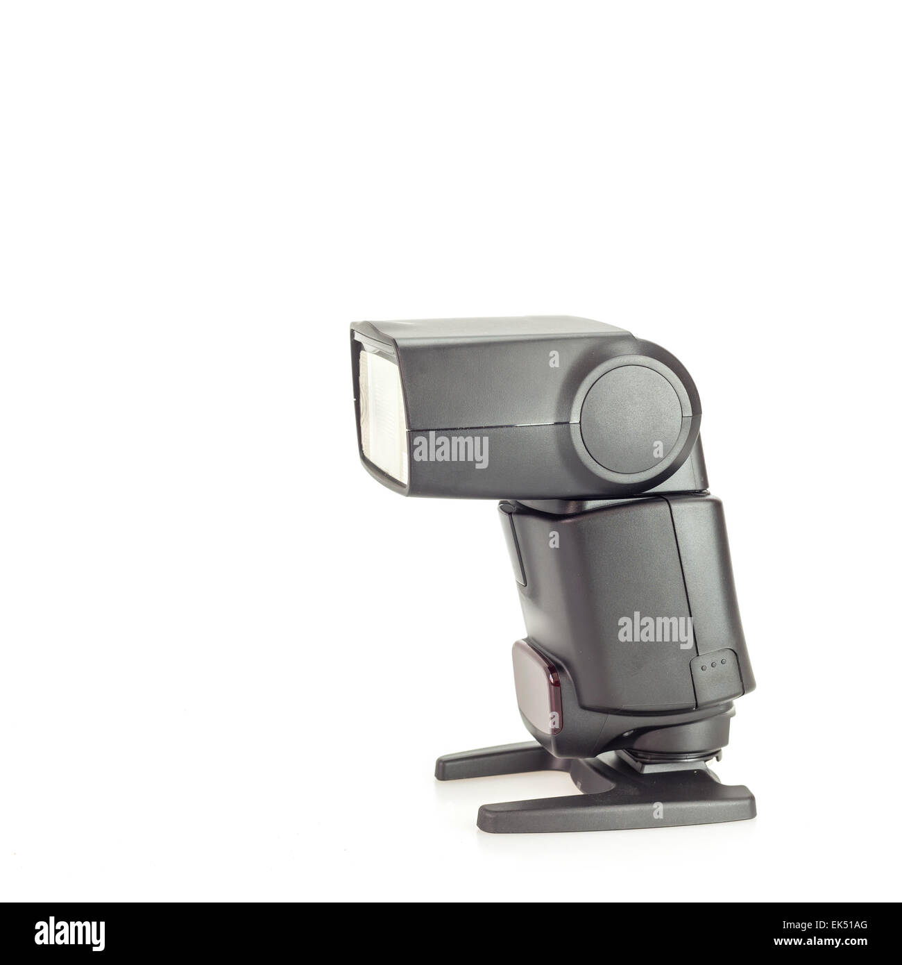 camera speedlight flash over white background Stock Photo - Alamy
