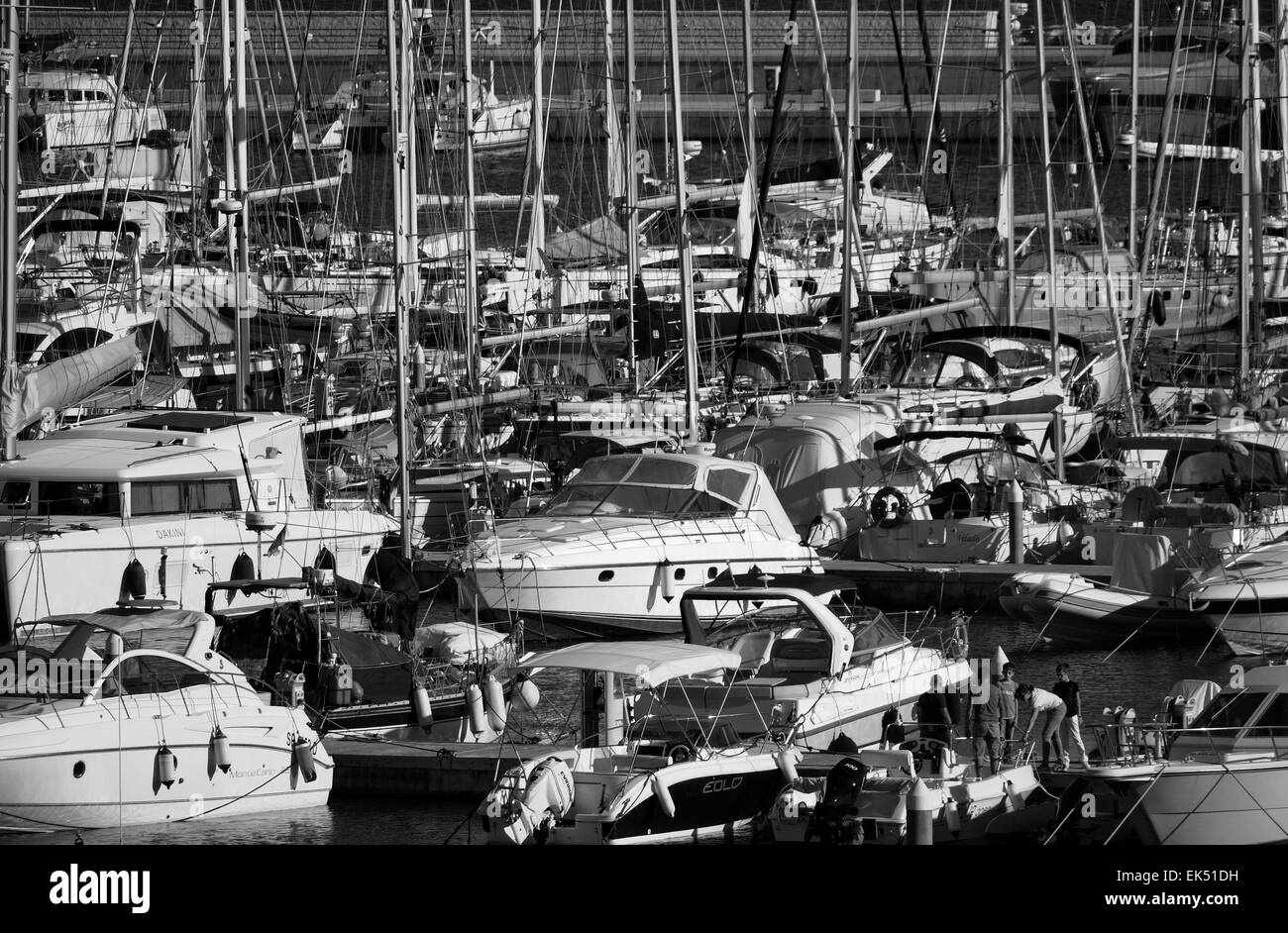 Italy, Sicily, Mediterranean sea, Marina di Ragusa; 21 october 2014 ...