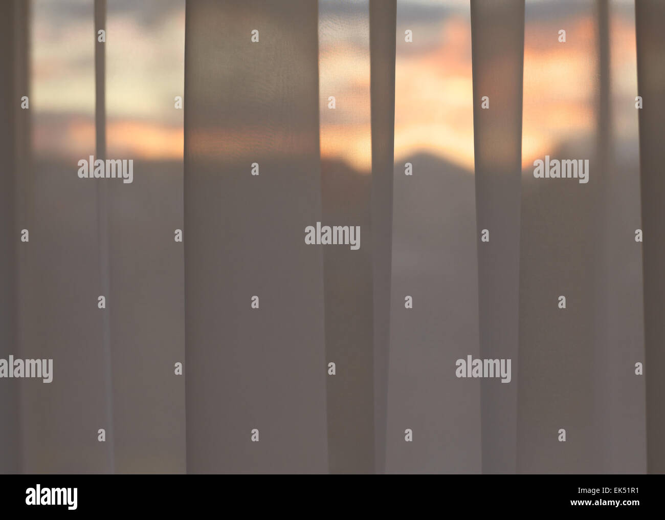 Sunset through curtains hi-res stock photography and images - Alamy