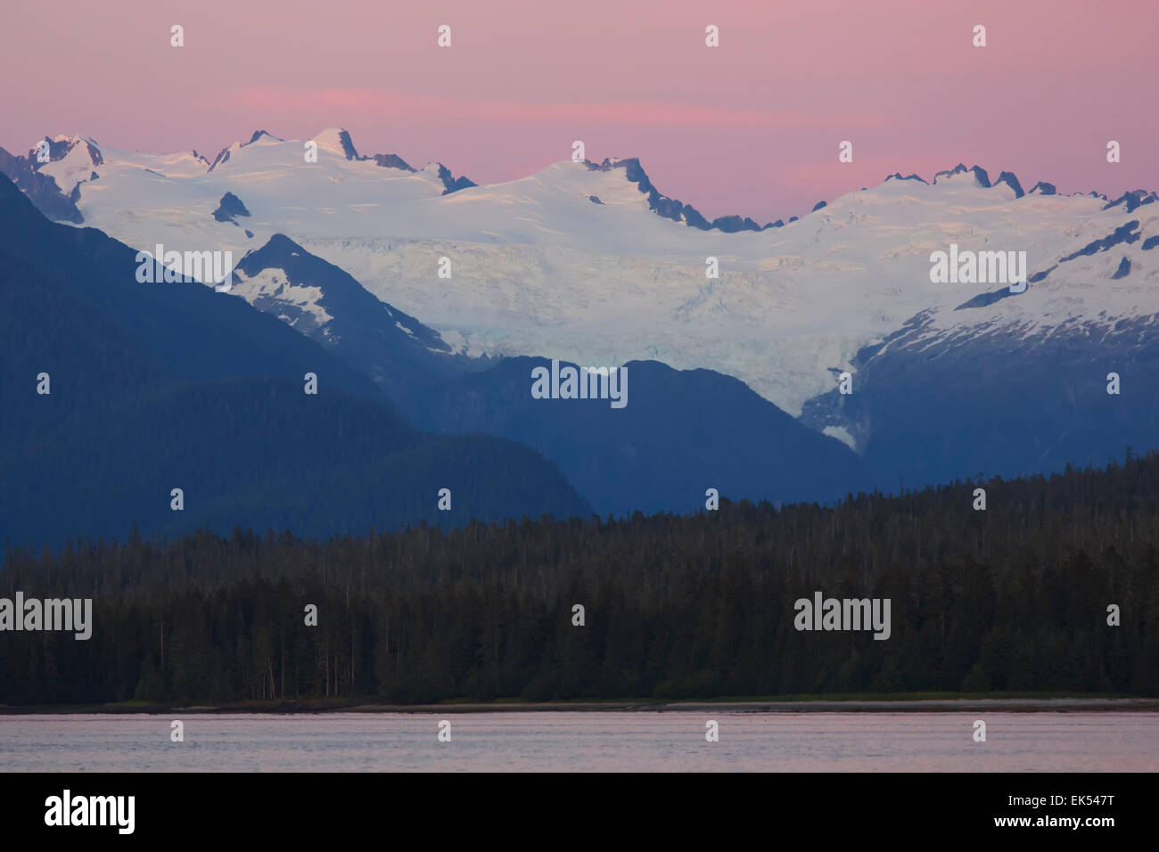 Sunset on Frederick Sound, Tongass National Forest, Alaska Stock Photo ...
