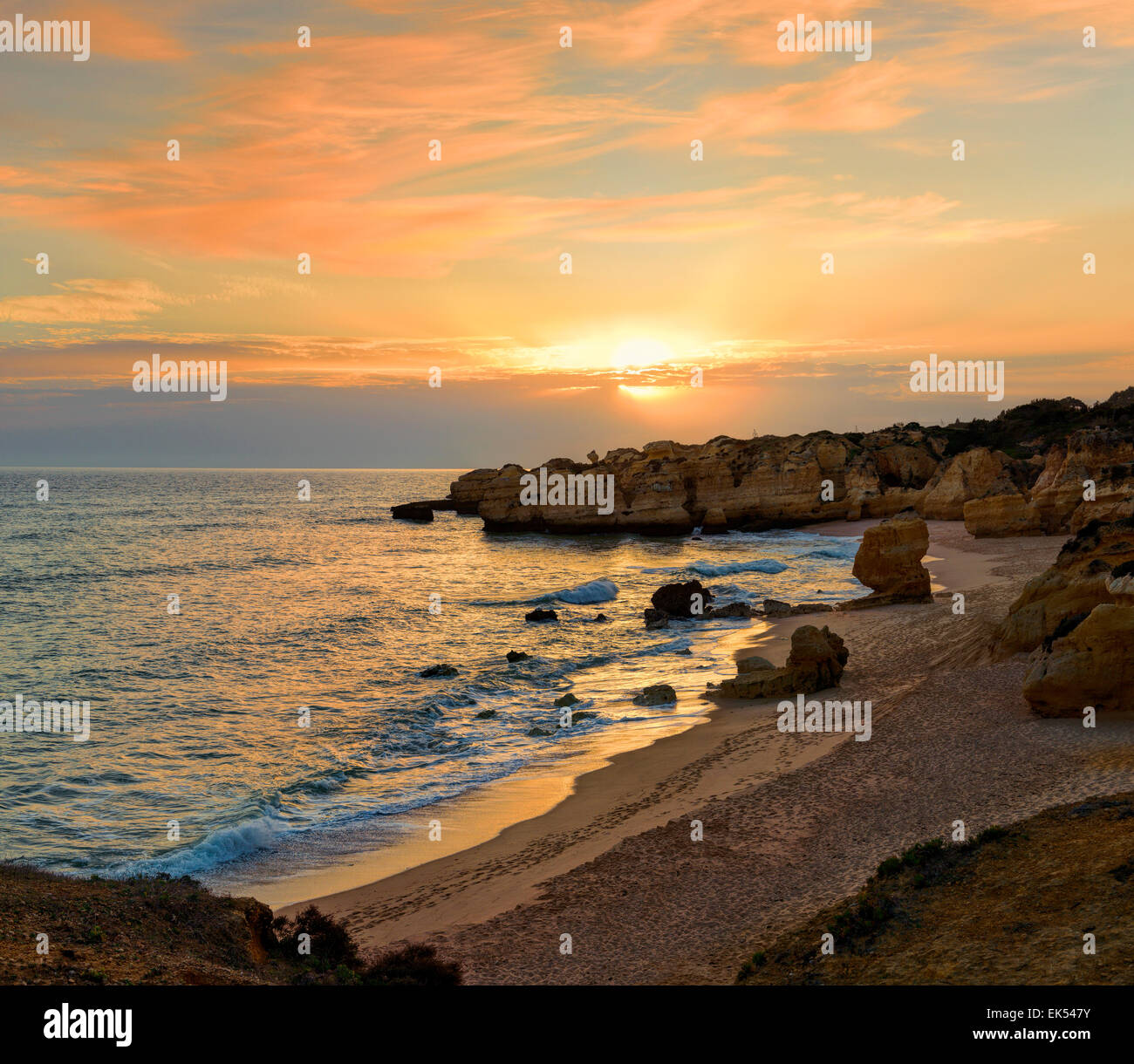 Portuguese evening beach sunset hi-res stock photography and images - Alamy
