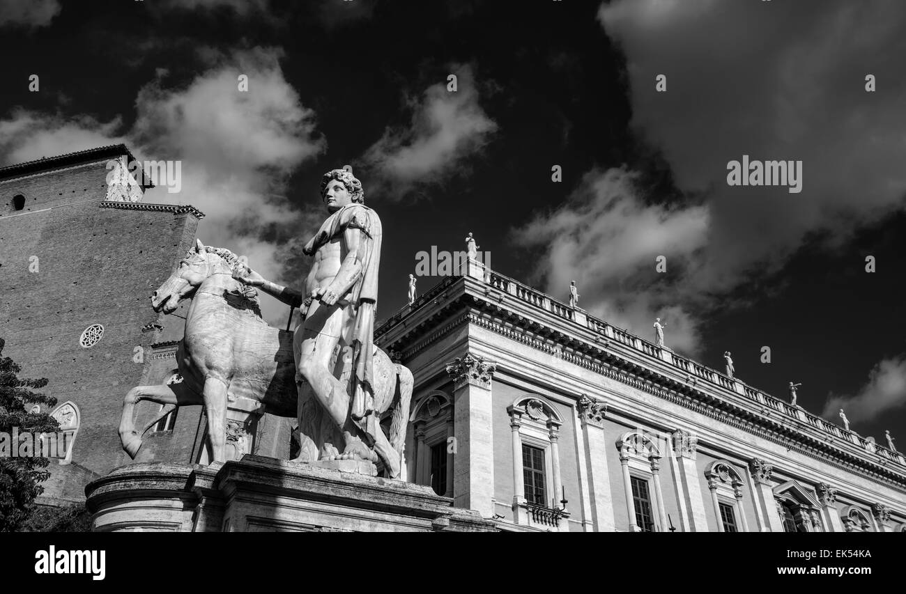 Italy, Rome, Campidoglio Square, roman statue Stock Photo - Alamy