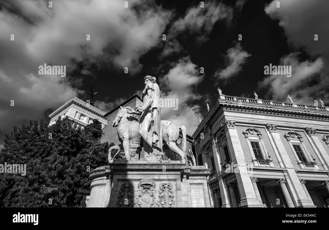 Italy, Rome, Campidoglio Square, roman statue Stock Photo - Alamy