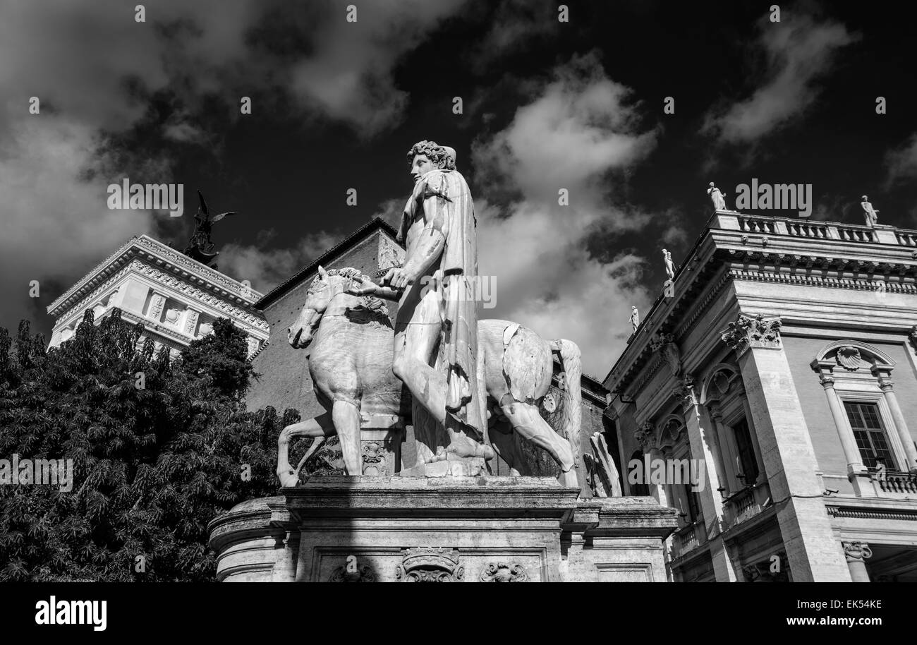 Italy, Rome, Campidoglio Square, roman statue Stock Photo - Alamy