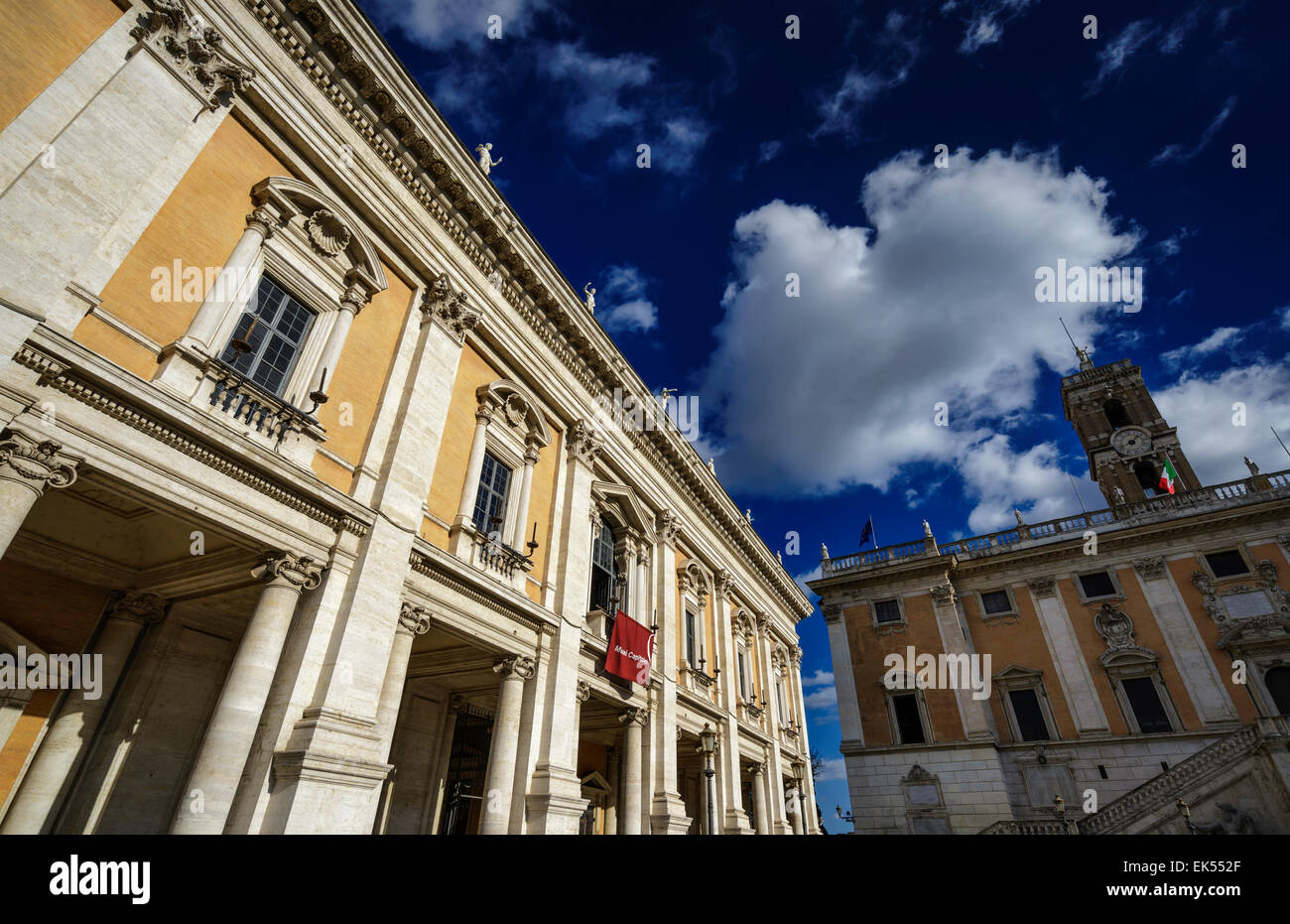 Italy, Rome, Campidoglio Square, Capitoline Museum building Stock Photo ...